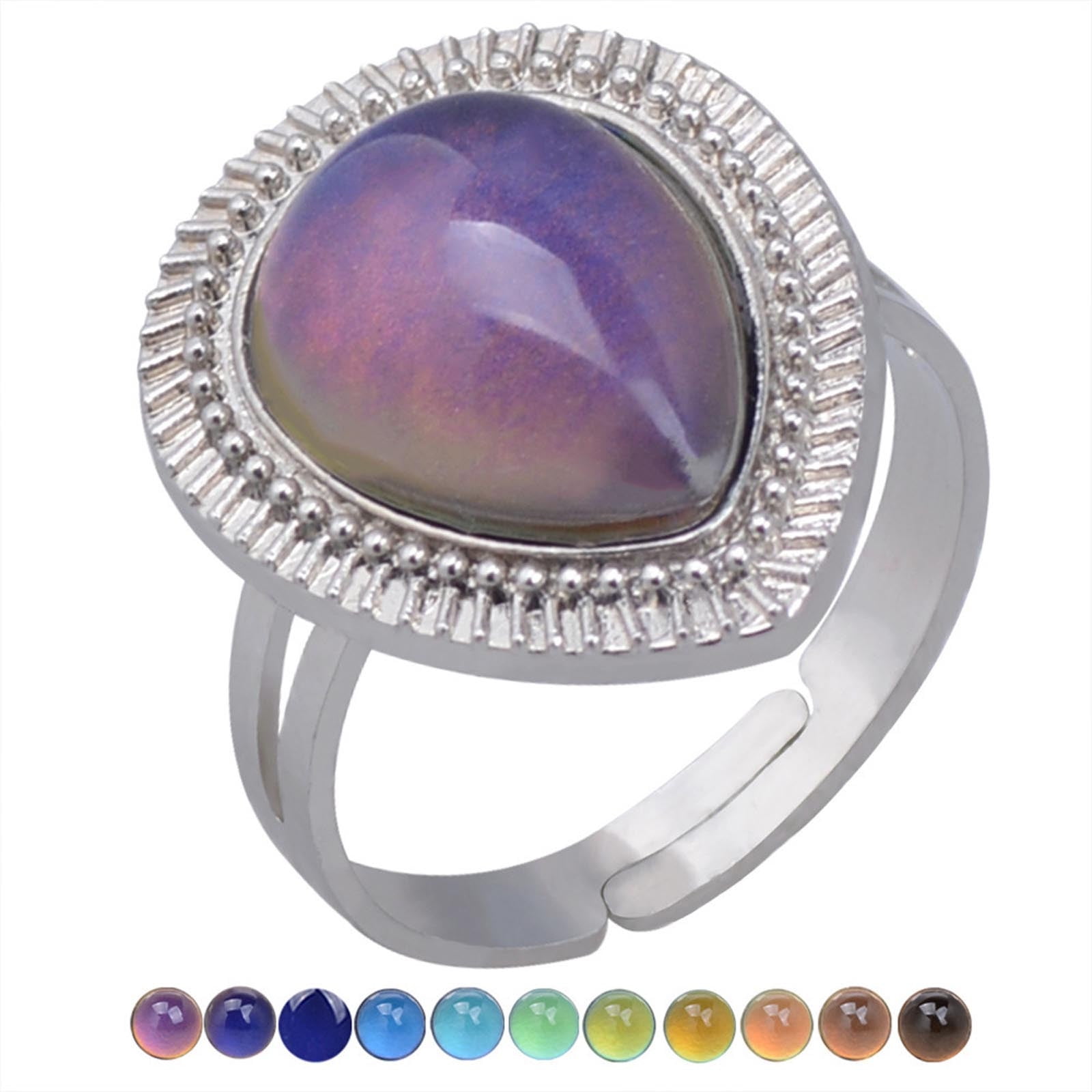 dreamlascar Resizable Color Changing Mood Ring Inspirational Mystique ...