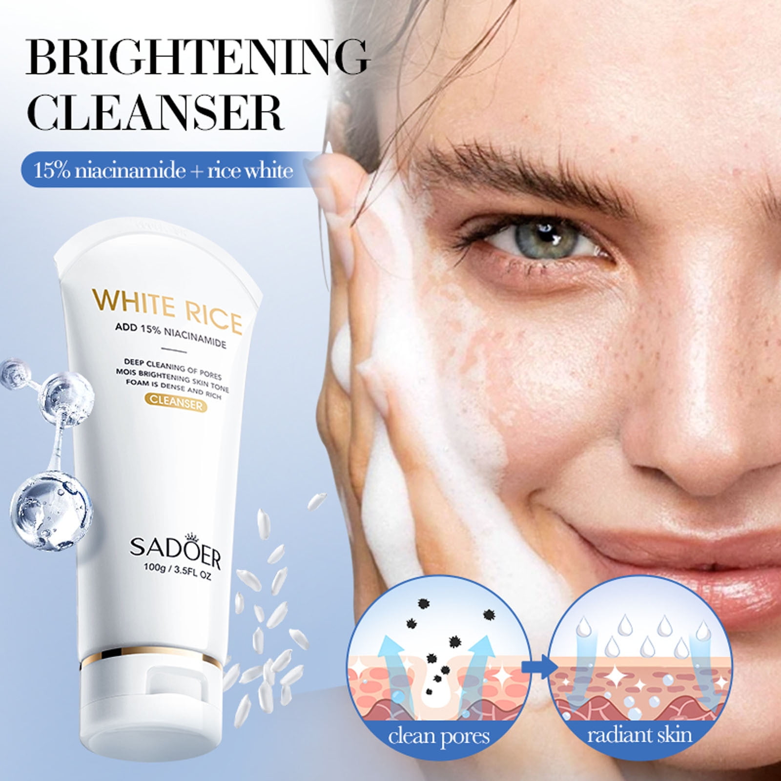 dreamlascar White Rice Brightening Cleanser 100ml Gently Cleanses And ...