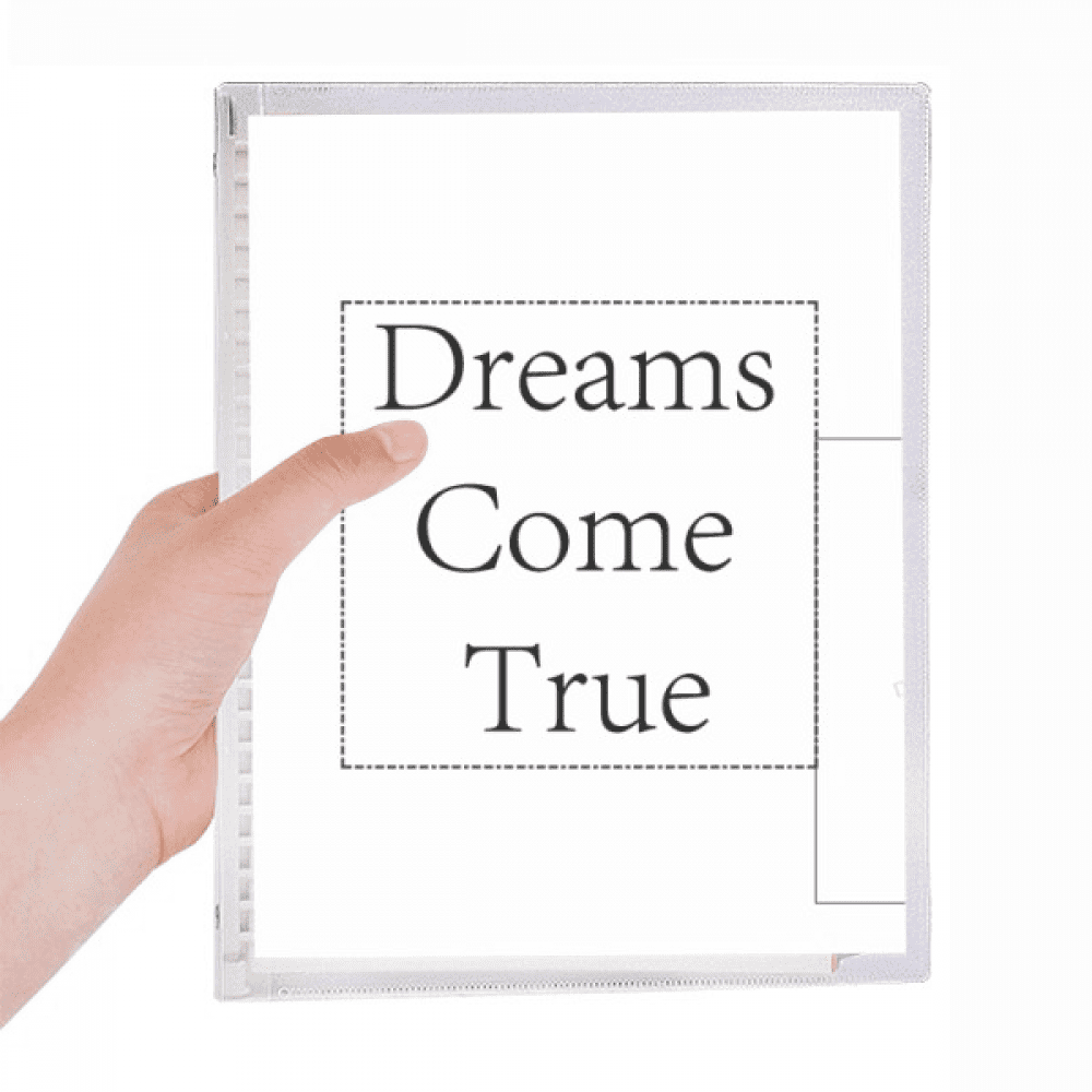 dreams come true inspirational quote notebook loose diary refillable ...