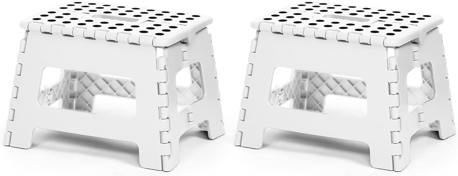 drgtyhu 2 Pack 9 Inch Foldable Step Stool Folding Step Stool for Adults ...
