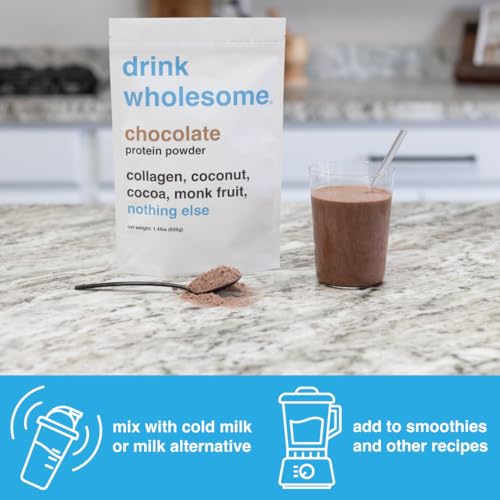 drink wholesome Chocolate Collagen Protein Powder | for Sensitive ...