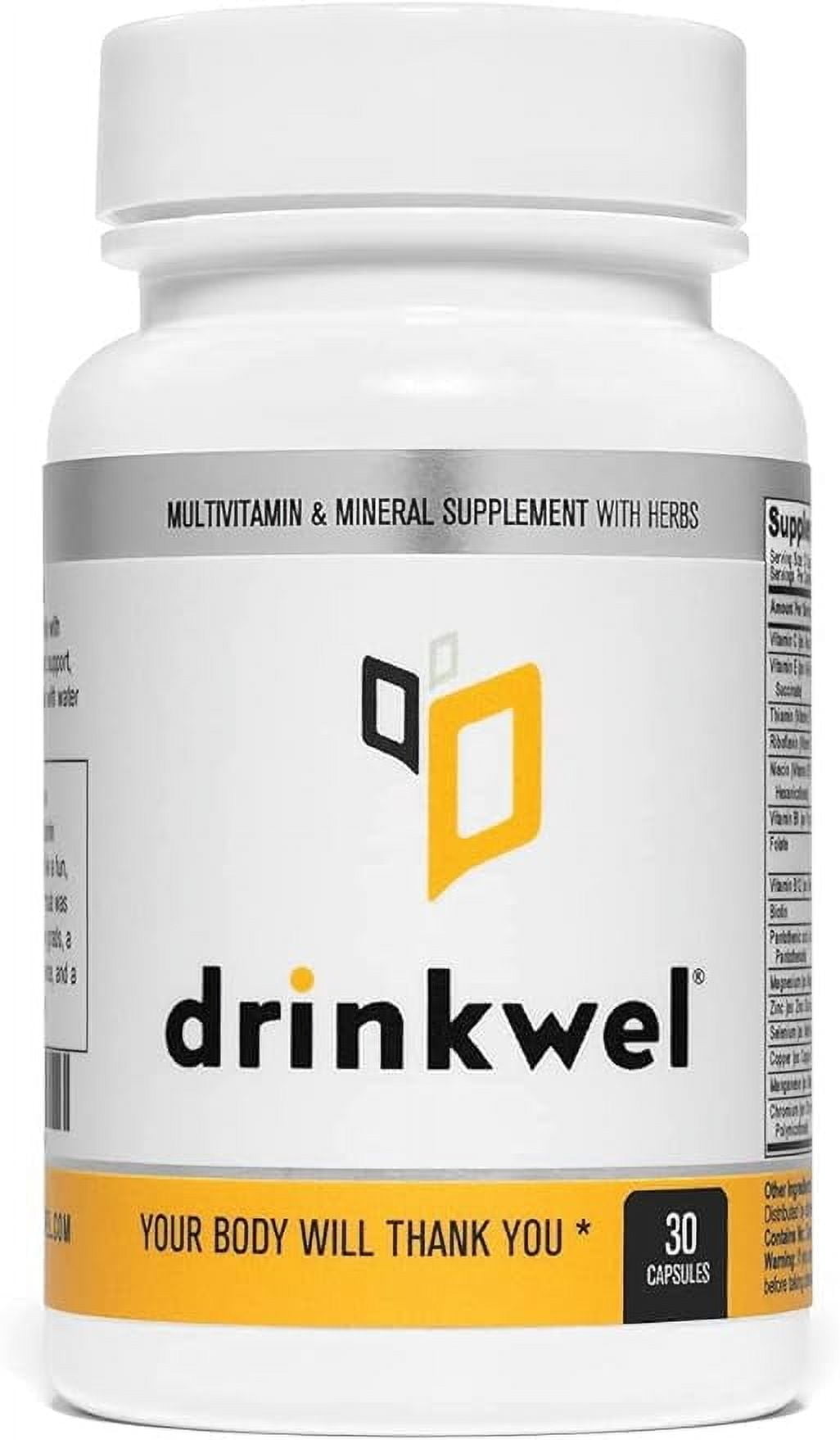 drinkwel Better Mornings - Premium Multivitamin Supplement - Liver ...