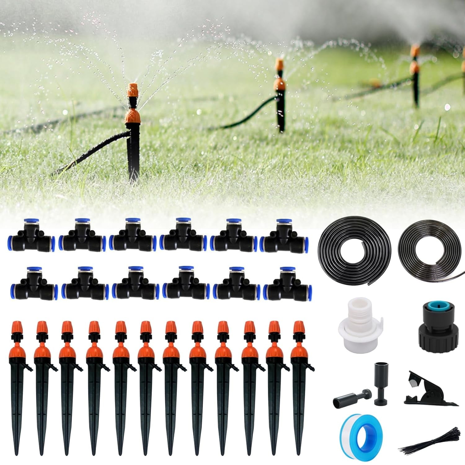 drip Irrigation kit, Automatic Garden Watering System, Quick Connector ...