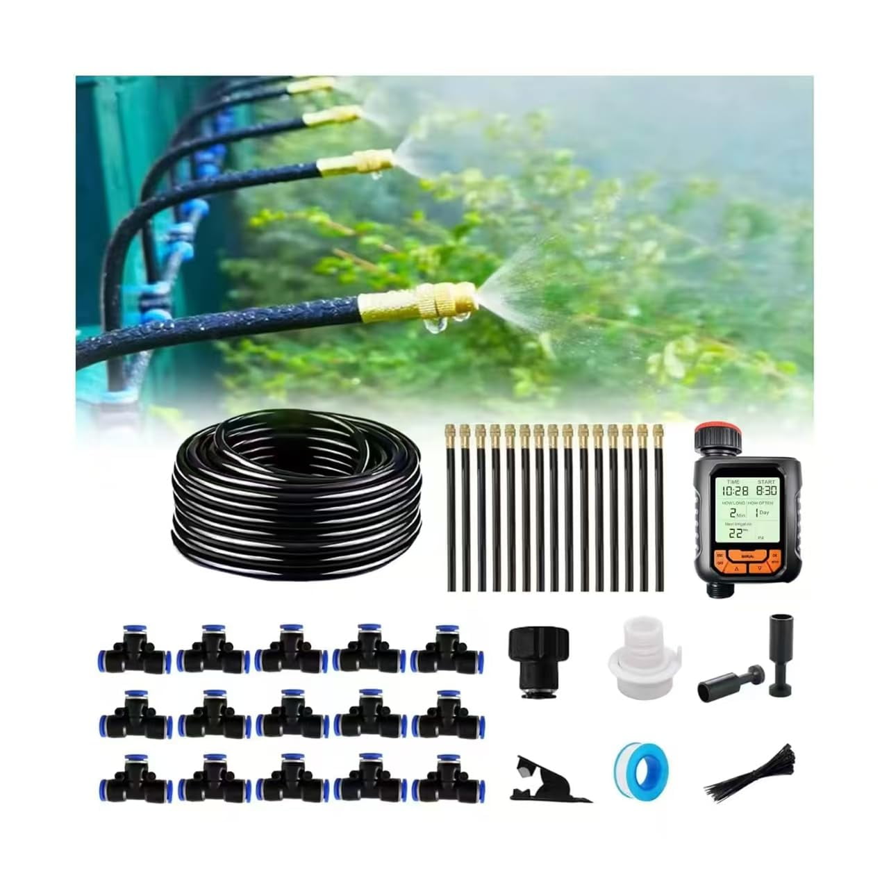 drip Irrigation kit, Automatic Garden Watering System, Quick Connector ...