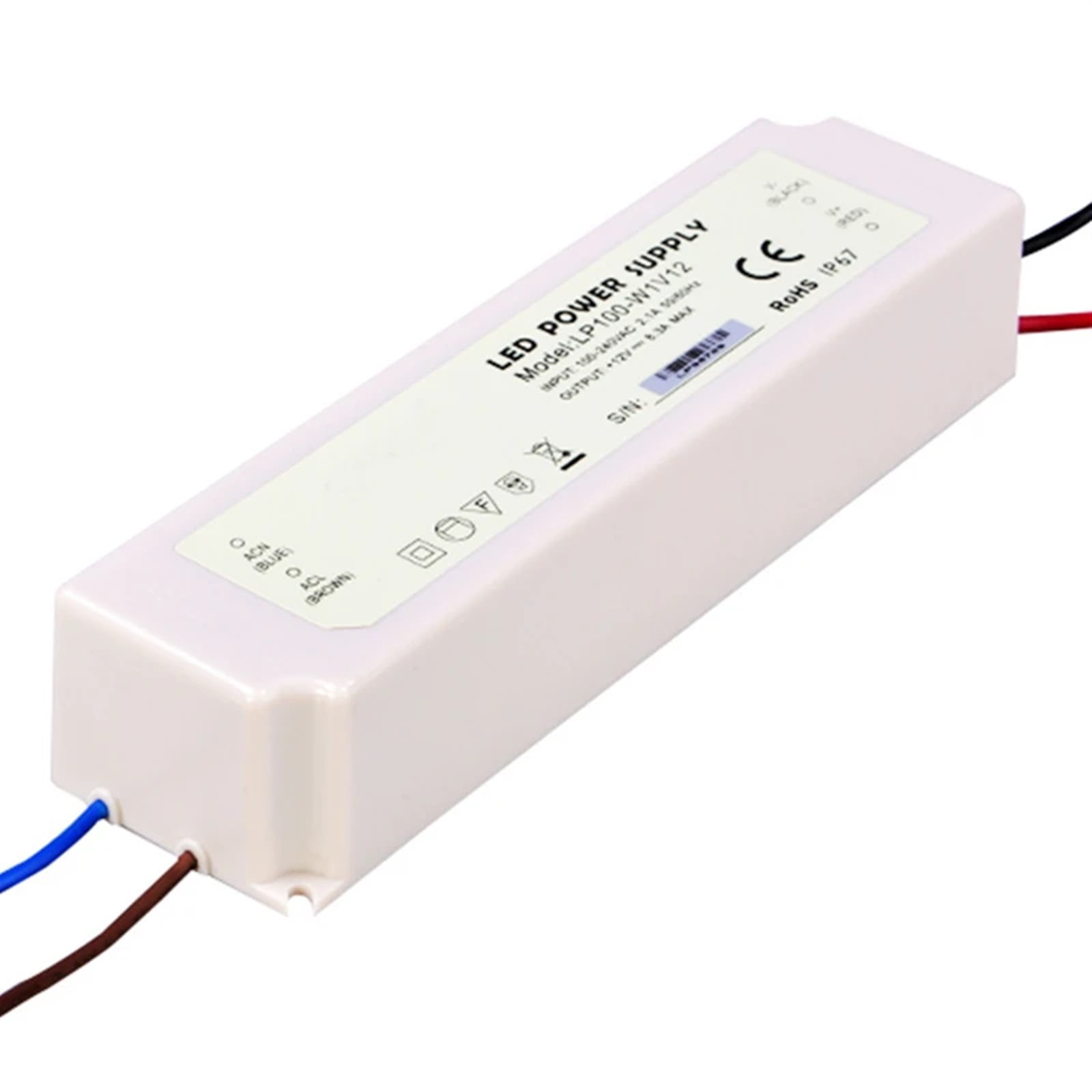 drive 100w 12v Power LED Driver 8a Waterproof Constant Voltage Switch ...