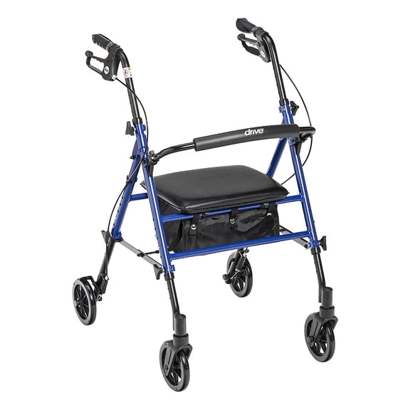 drive™ 4-Wheel Rollator, Blue - Walmart.com