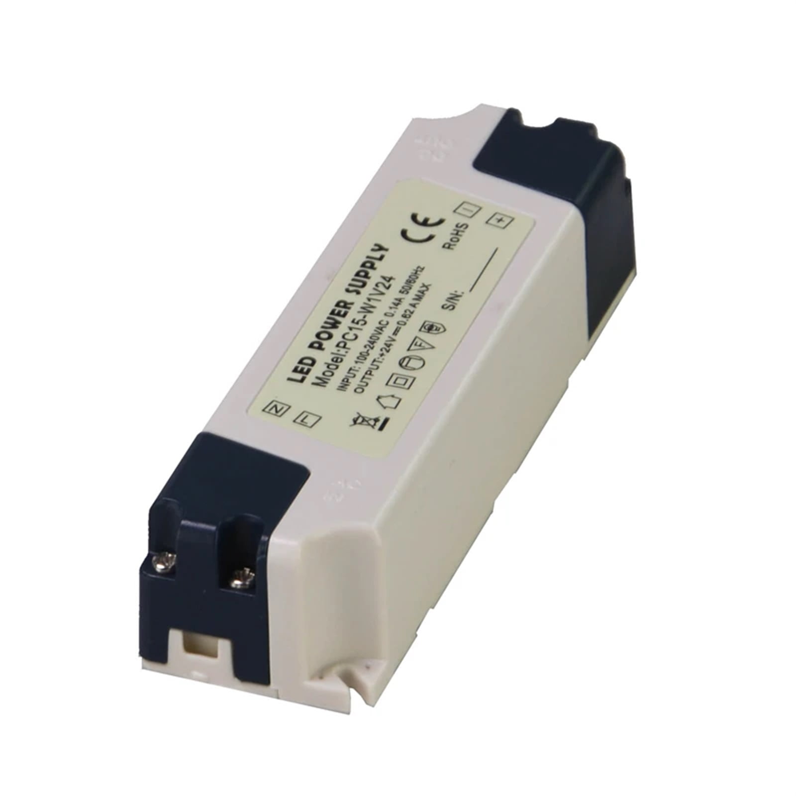 drive AC DC 24V LED Switching Power Supplies Unit 15W SMPS White ...