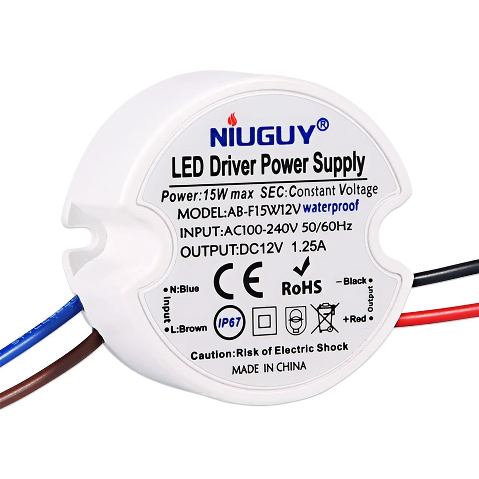 drive AC/DC Waterproof Transformers 12V Power Adapter IP67 Outdoor ...