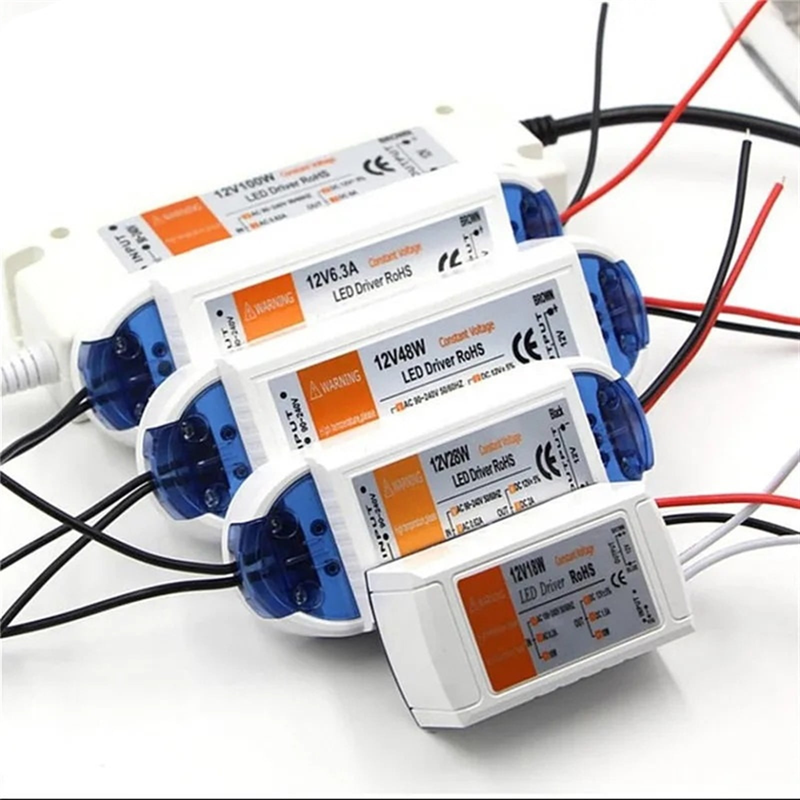 drive DC 12 18W/28W/48W/72W/100W Driver Adapter Transformer Power ...