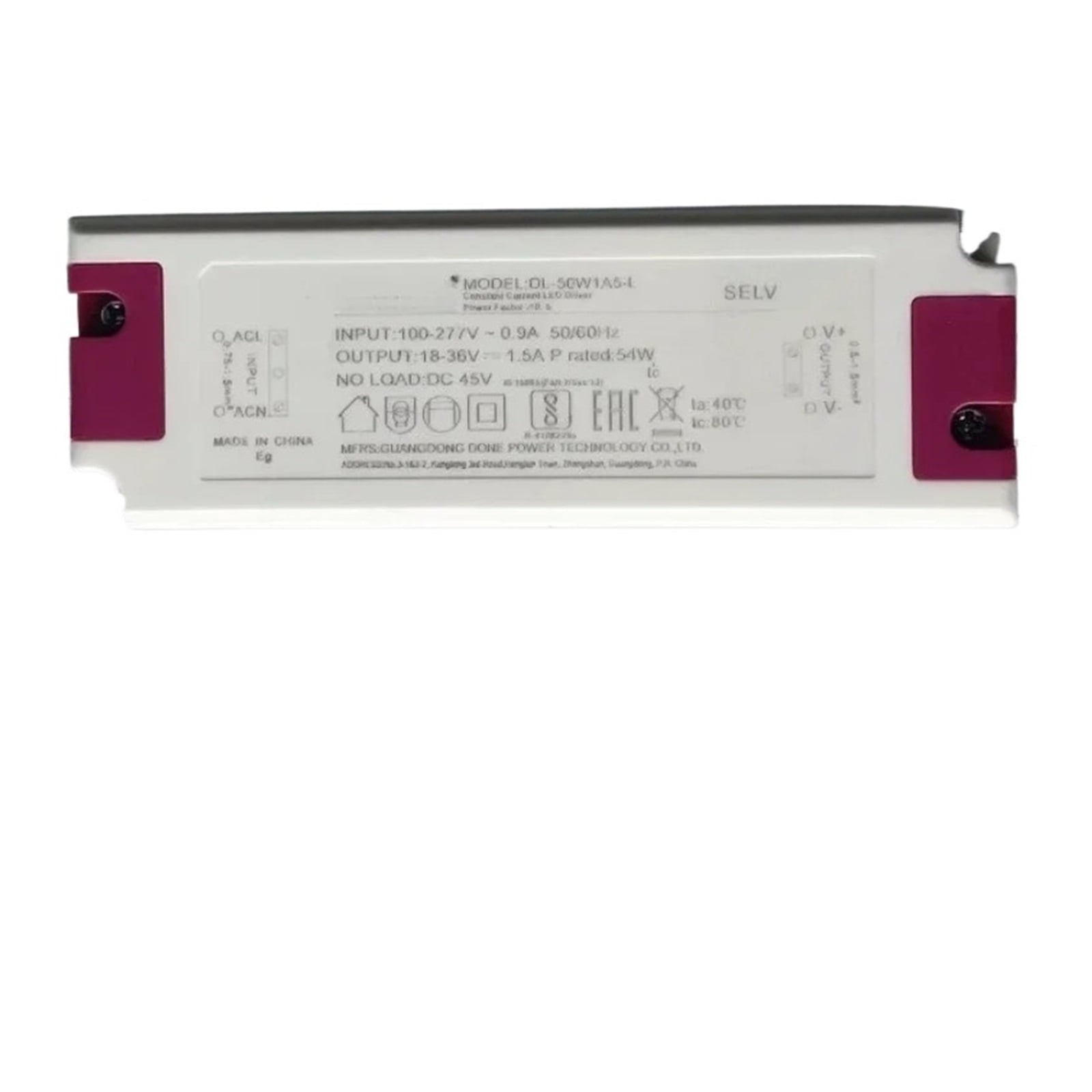 drive DL-50W1A5-L power driver 50W 18-36V 1500MA ballast tube/spotlight ...