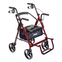 Drive Medical Duet Dual Function Transport Wheelchair Rollator Rolling ...