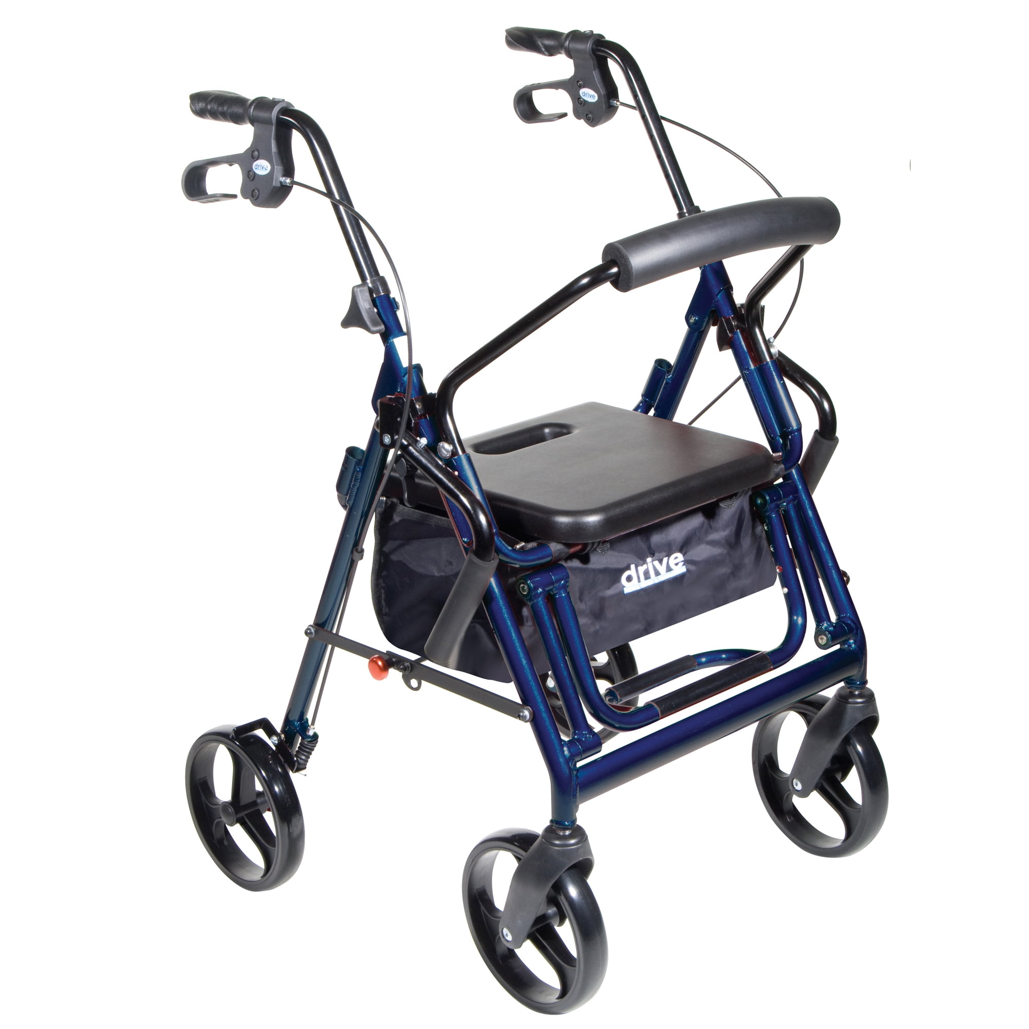 drive Duet 4 Wheel Rollator / Transport Chair 300 lbs Aluminum 31.5 to ...