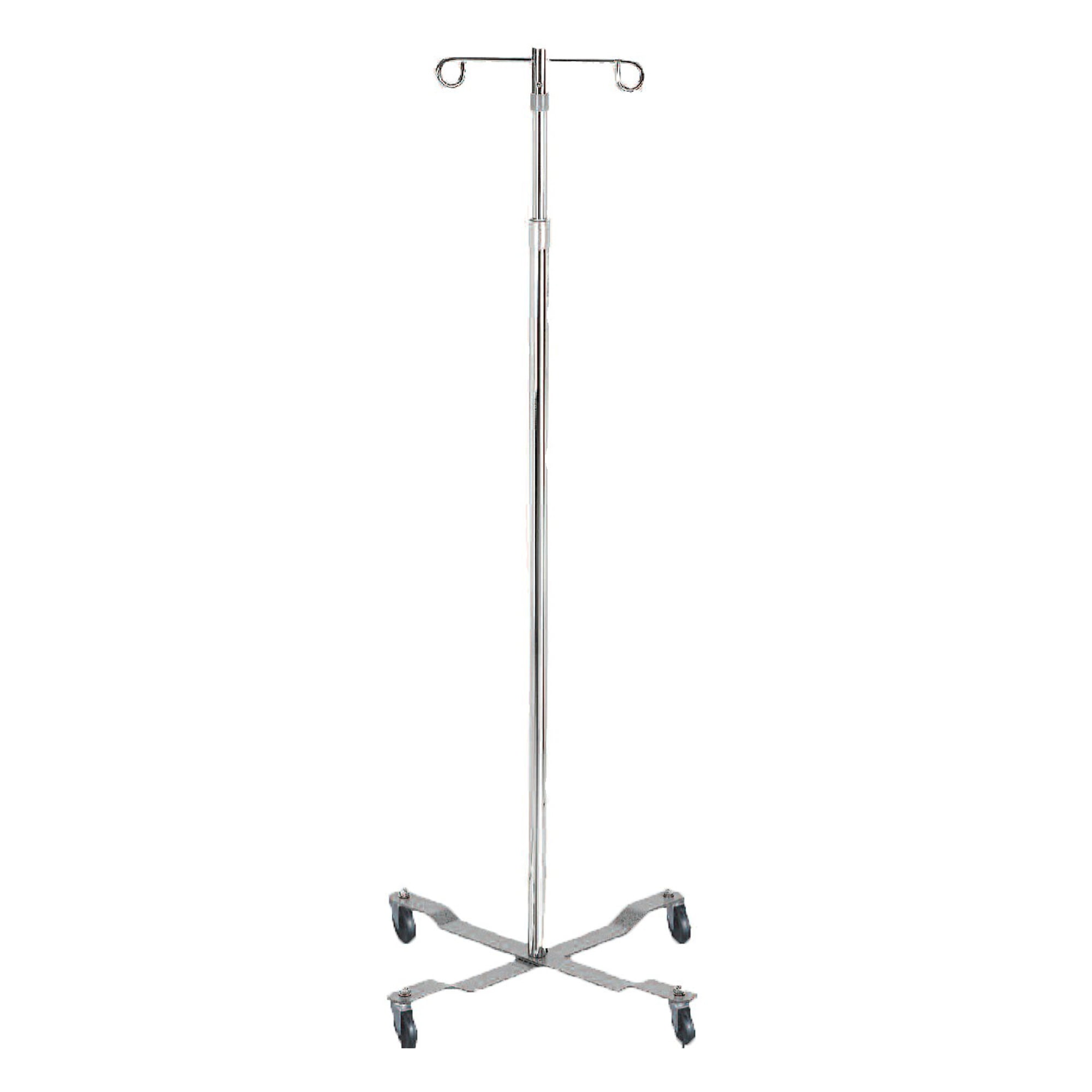 Drive Stainless Steel IV Stand, Adjustable Height, Weighted Base, Four ...