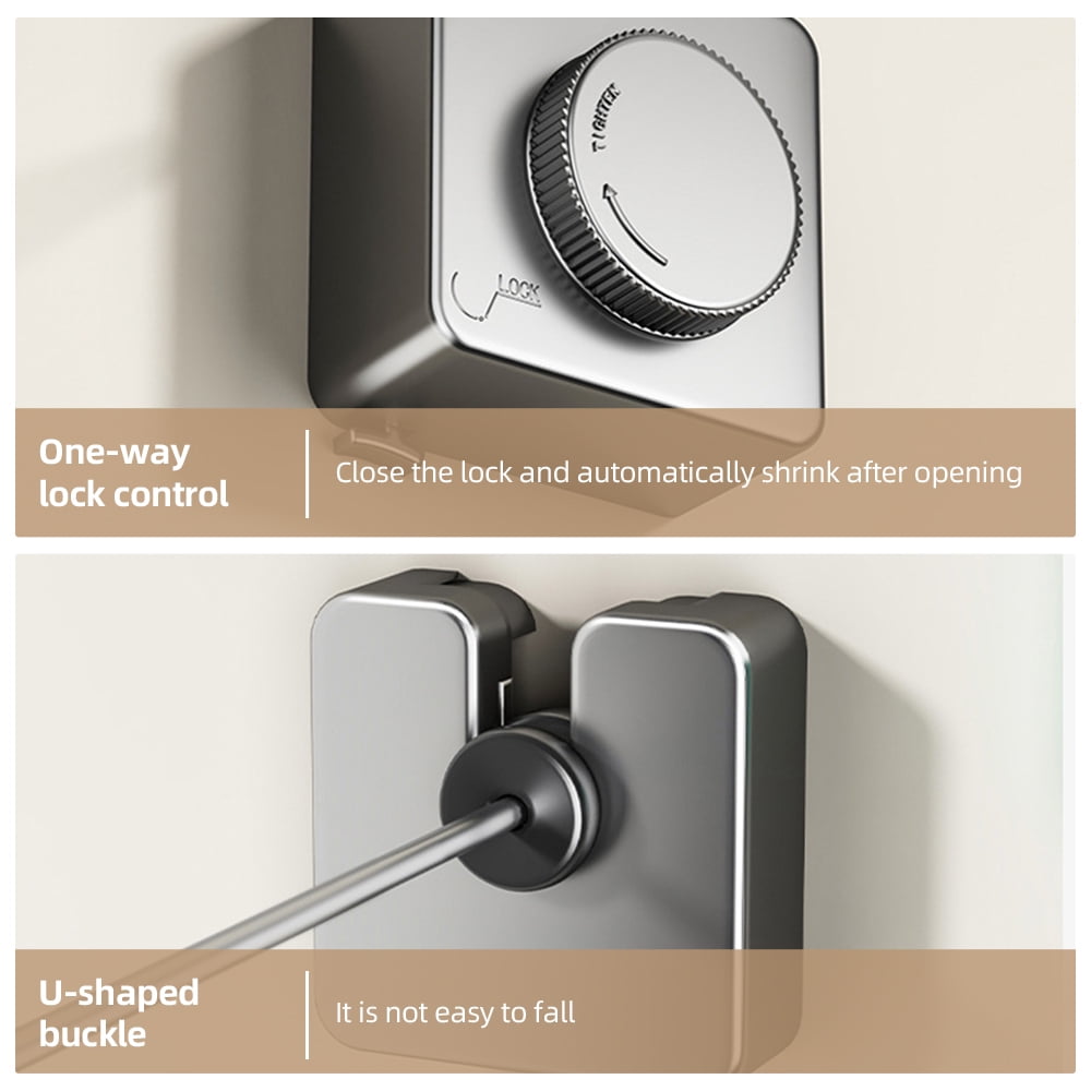 drying line,Hidden Clothesline Wall Mount Clothes With Secure Lock ...