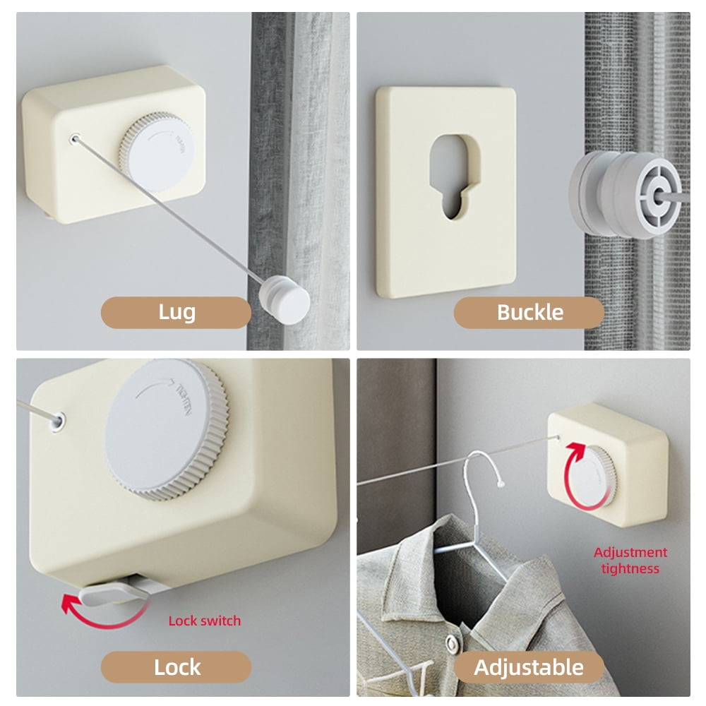 drying line,With Secure Lock Steel Wall Mount Indoor 14 Heavy Duty ...