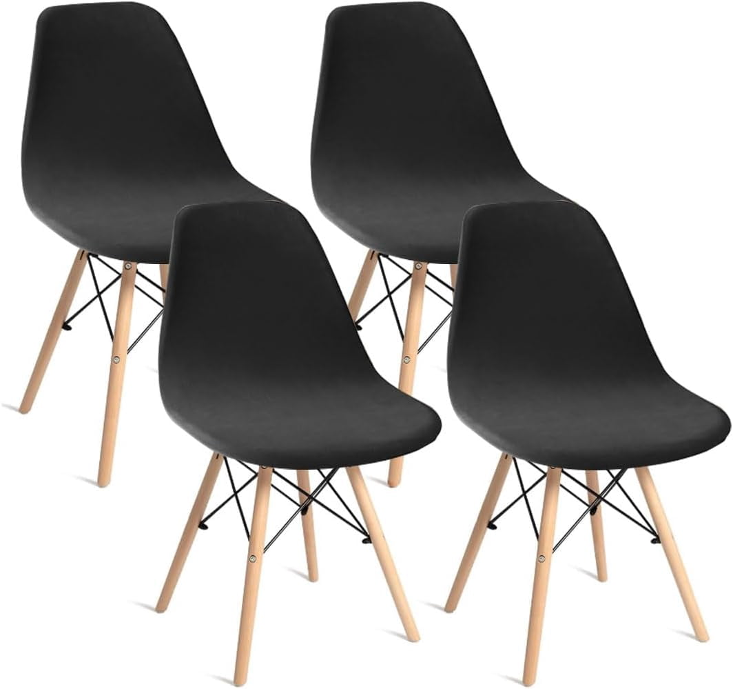 dsfhd Shell Chair Covers Velvet Mid Century Modern Dining Chair Covers ...