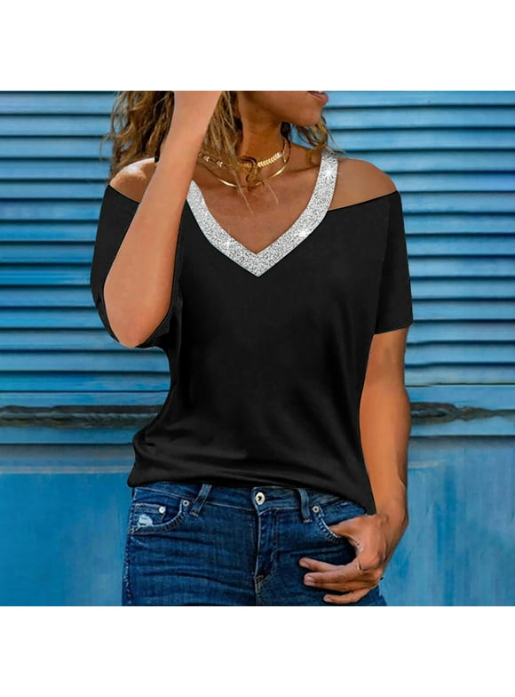 Black Off Shoulder Tops