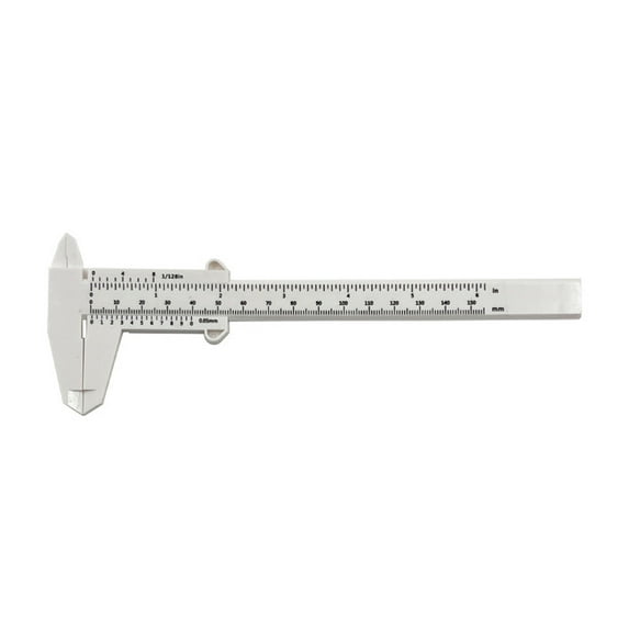duals Scale 150mm Plastics Vernier Caliper - Inch & MM Markings for ...