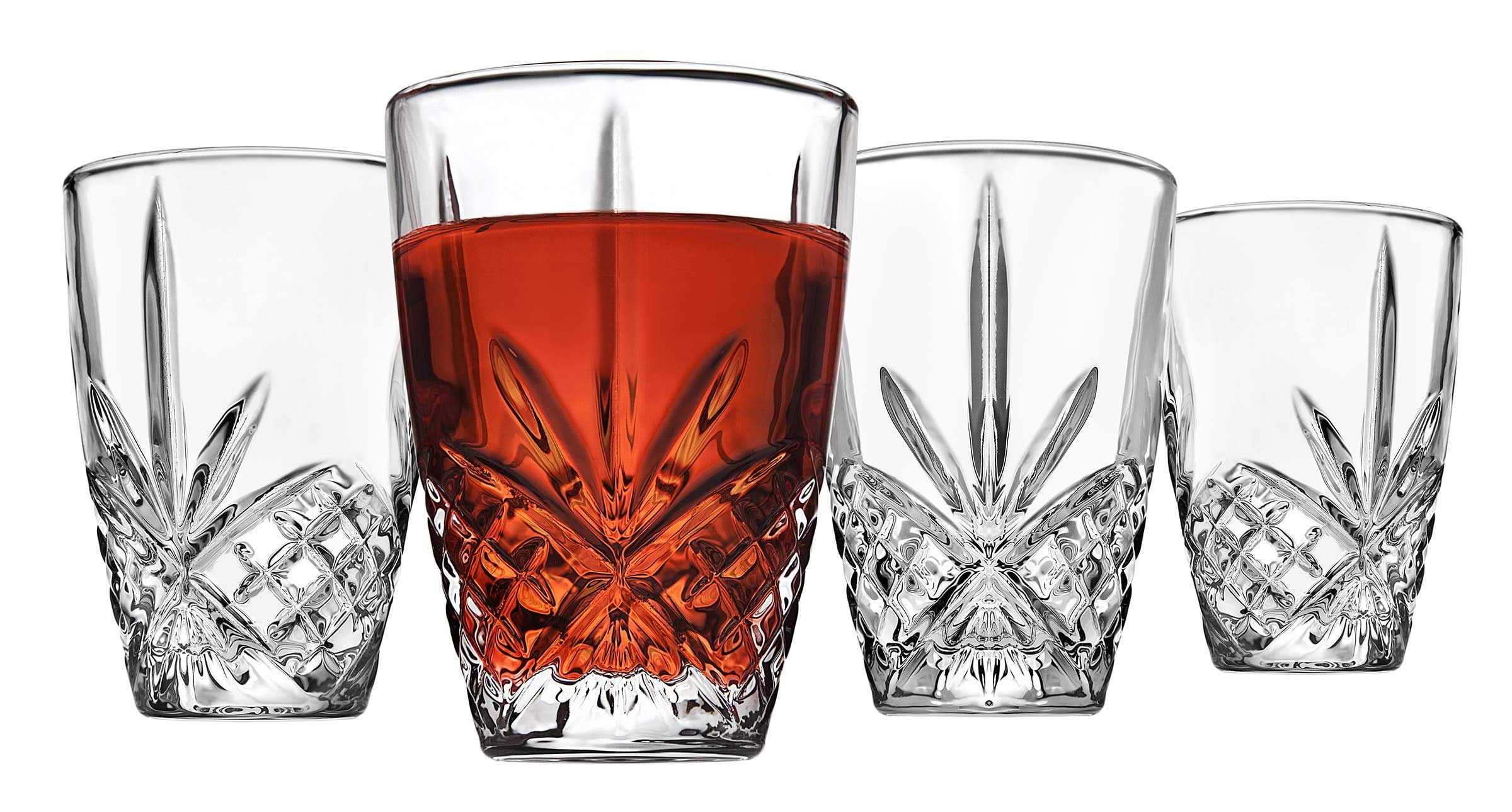 Dublin Crystal Drinking Juice Glass 5oz, Brilliant-Cut Pattern, Set of ...