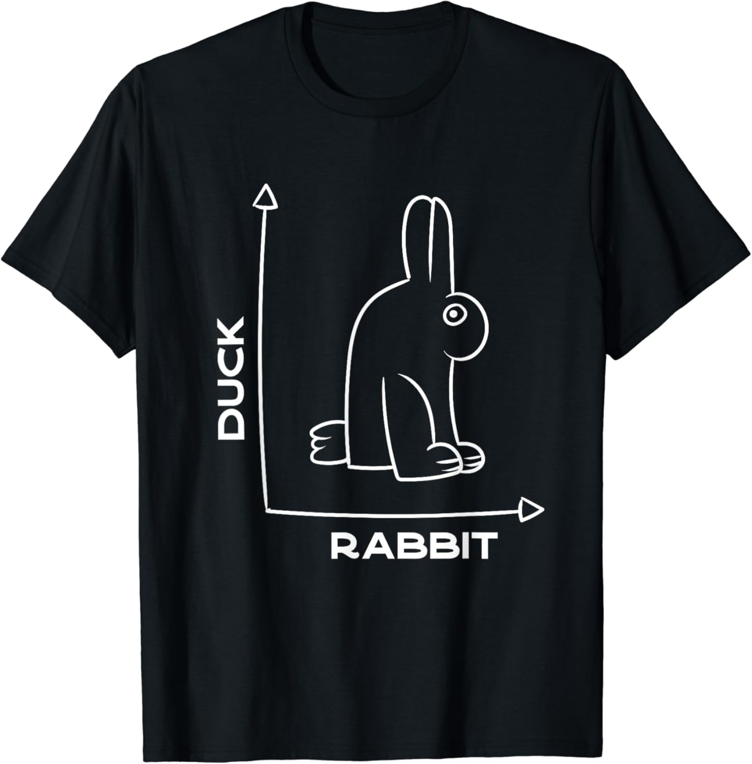 duck - rabbit - funny - joke - bunny - optical illusion -pun T-Shirt - Walmart.com