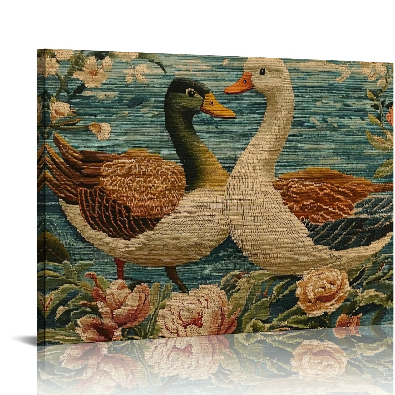 ducks flowers tapestry Canvas Wall Decor For Bedroom Fashion Kitchen ...