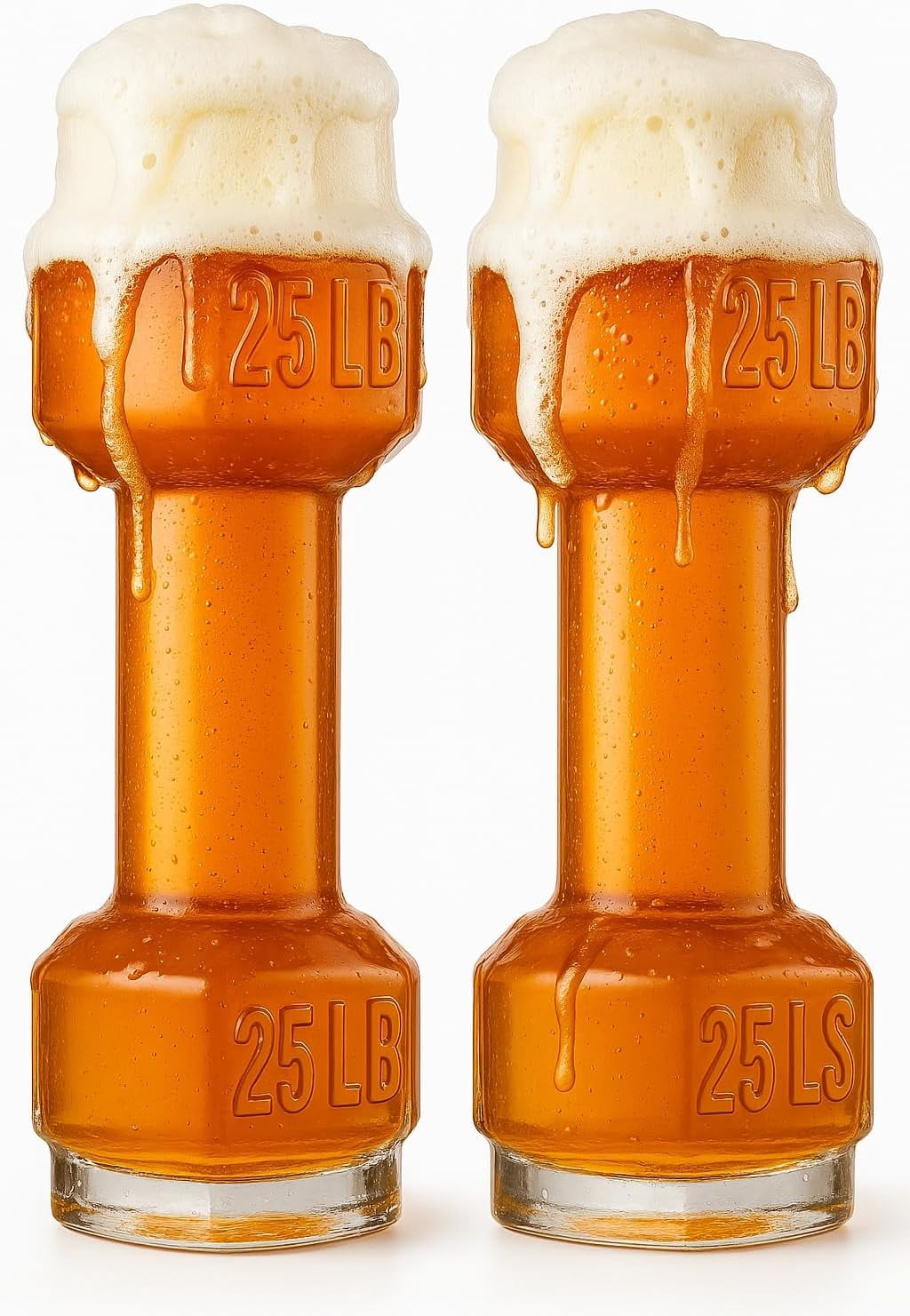 dumbbell beer glasses, giant lifting beers 26oz glass | large ...