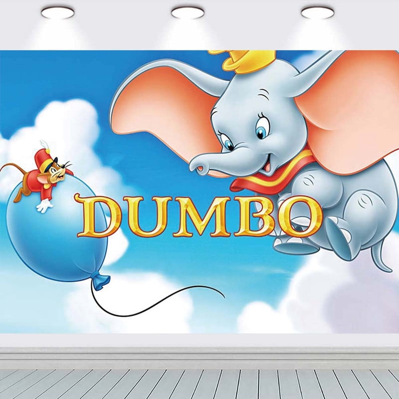 dumbo Backdrop Banner Party Supplies Poster Movie Theme Background for ...