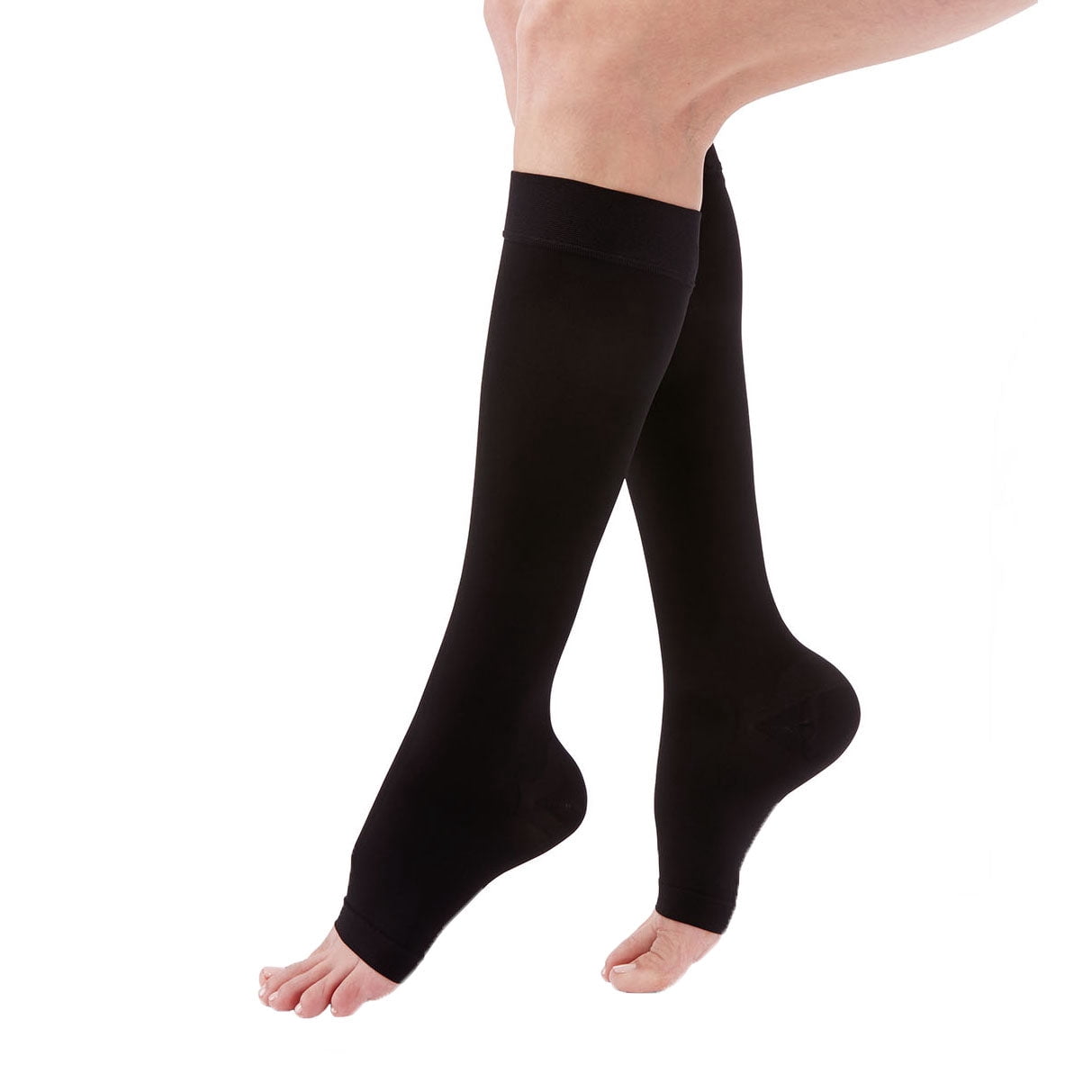 duomed Advantage Soft Opaque 15-20 mmHg Knee High Open Toe Compression ...