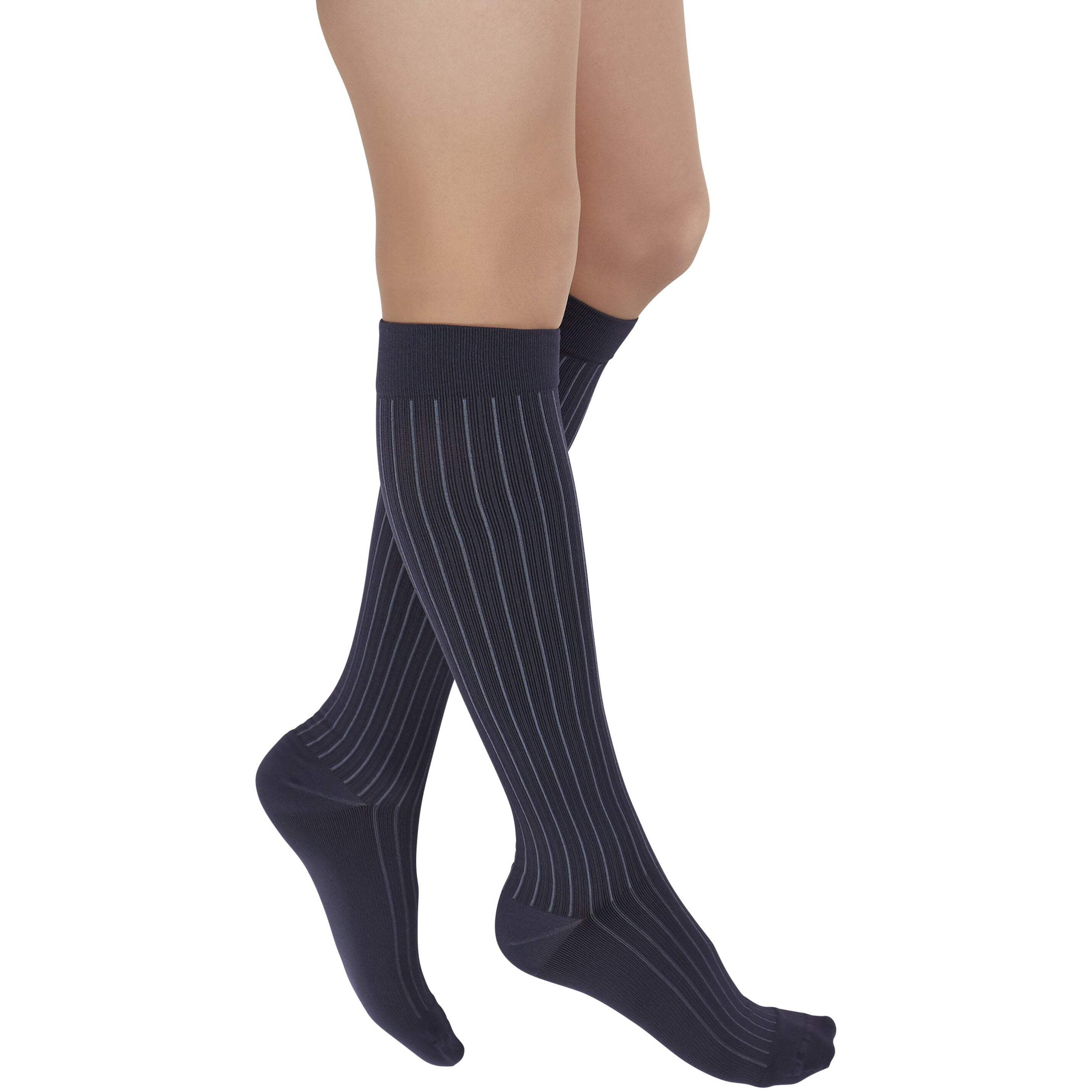 duomed Freedom Patterned 20-30 mmHg Knee High Closed Toe Compression ...