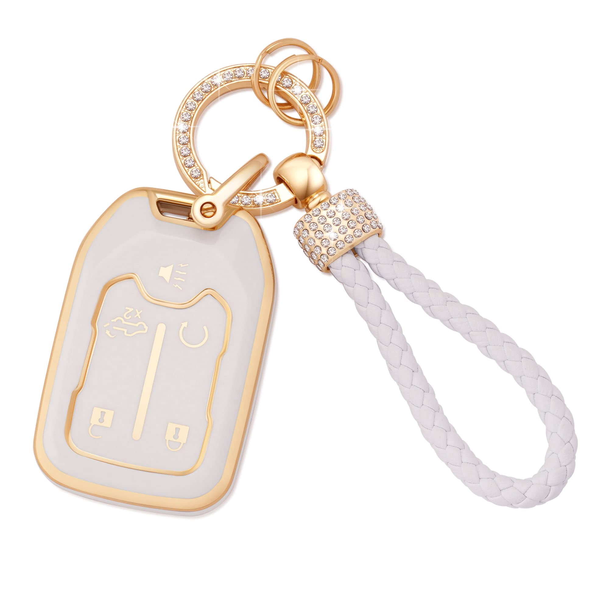 durable 5-button soft tpu key fob case for chevy and gmc - includes ...