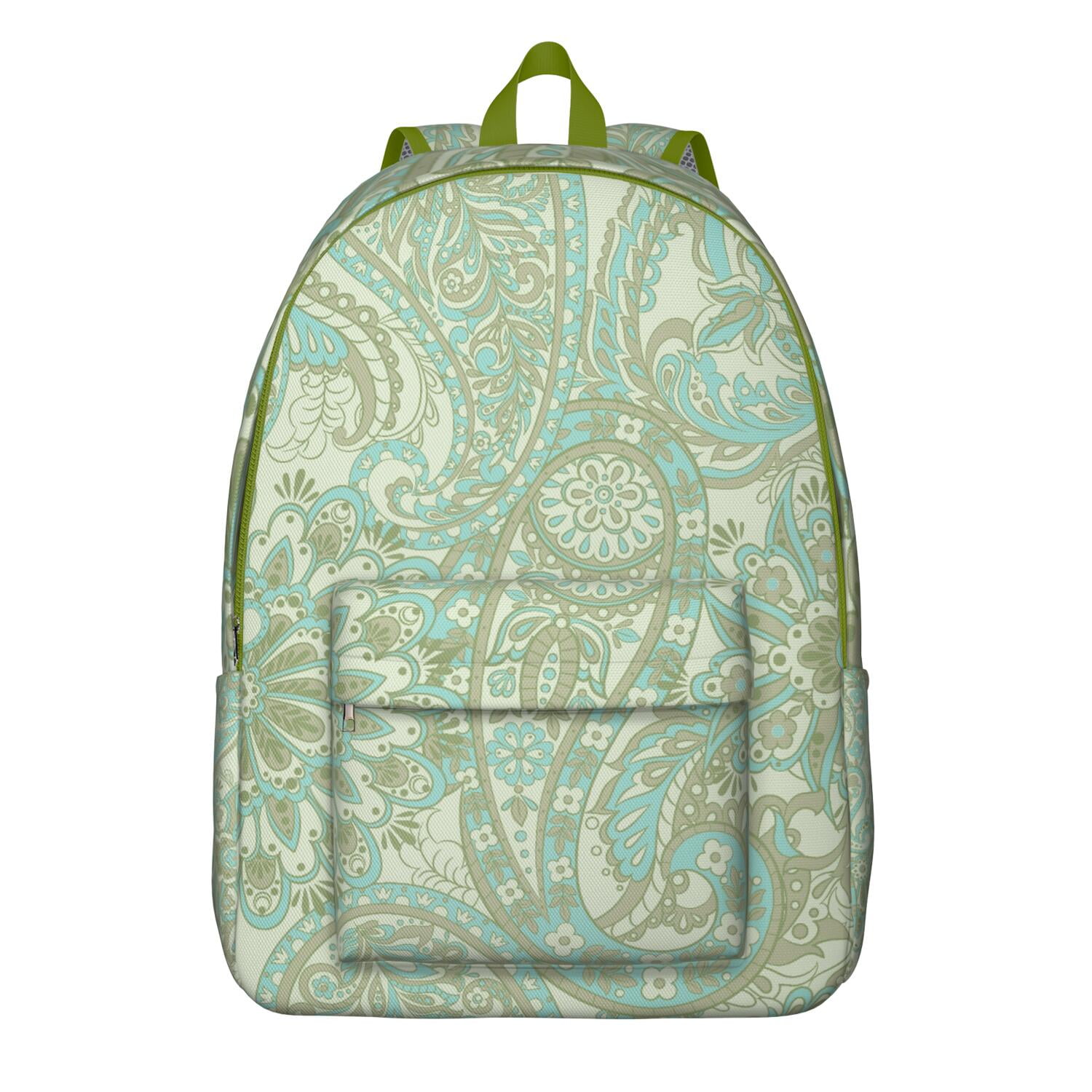 durable bohemian paisley print backpack for school and travel, features ...