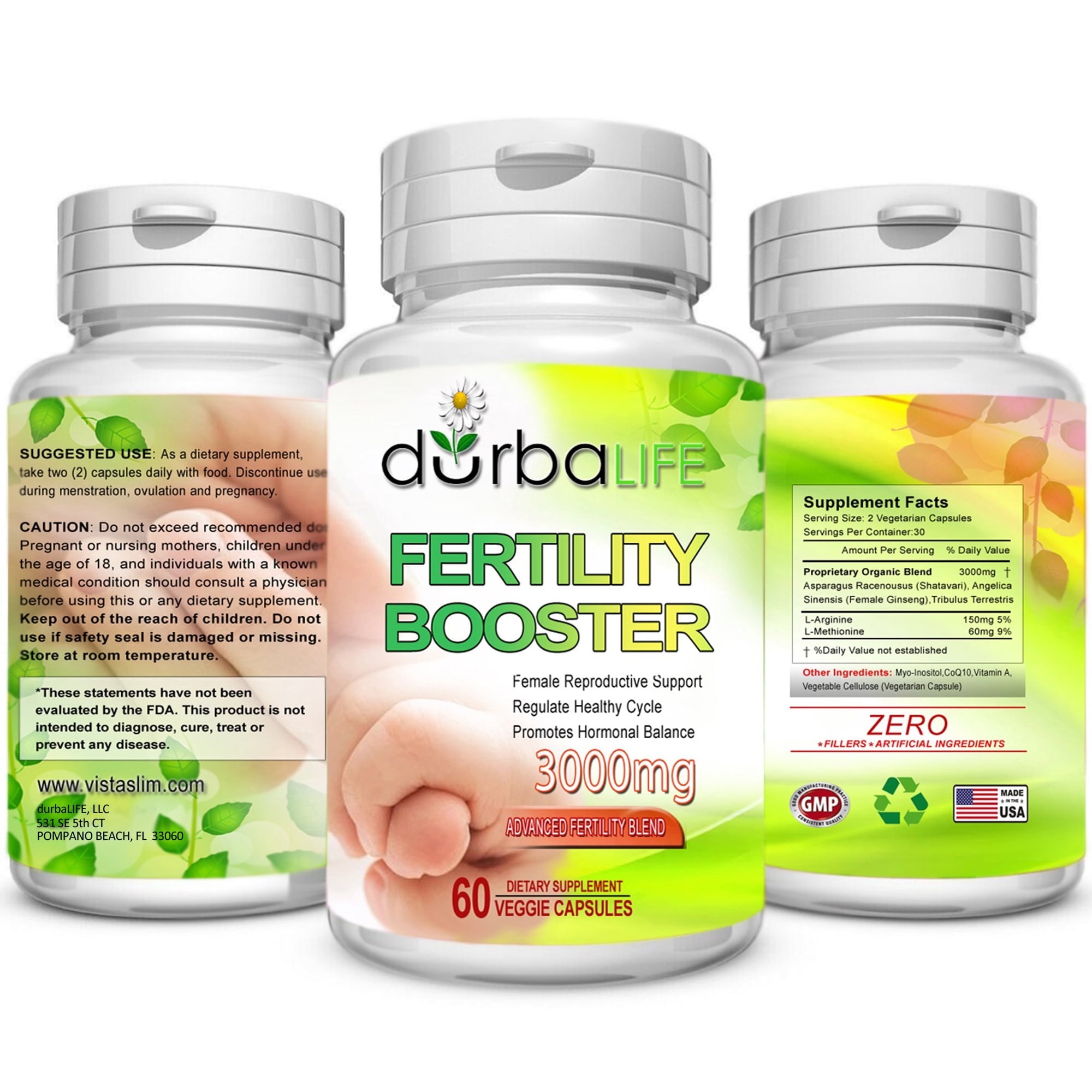 durbaLIFE Fertility Booster Female Reproductive Health Supplement (60 ...
