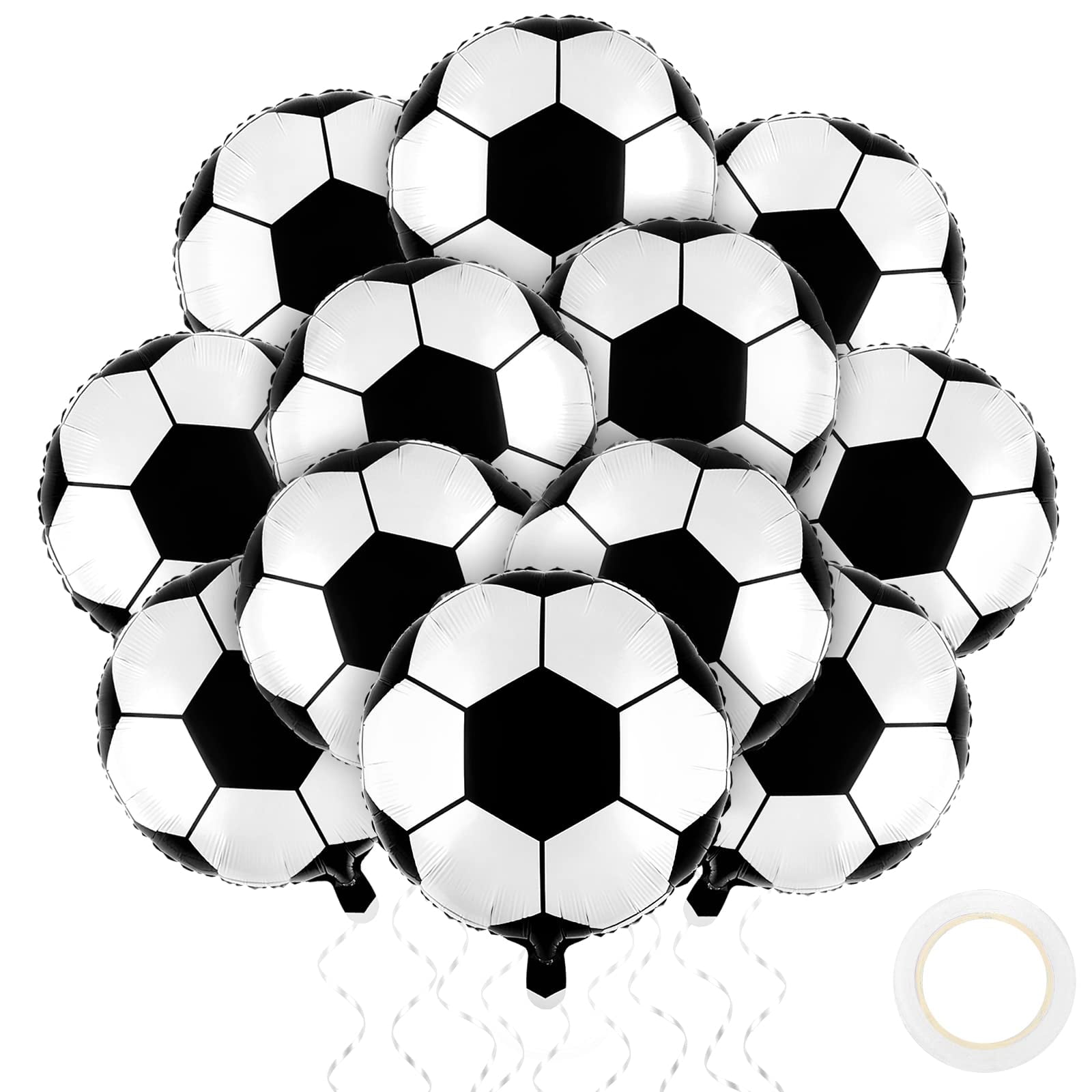 durony 12 Pieces 18 SSF20 inches Soccer Balloons Soccer Themed Party ...