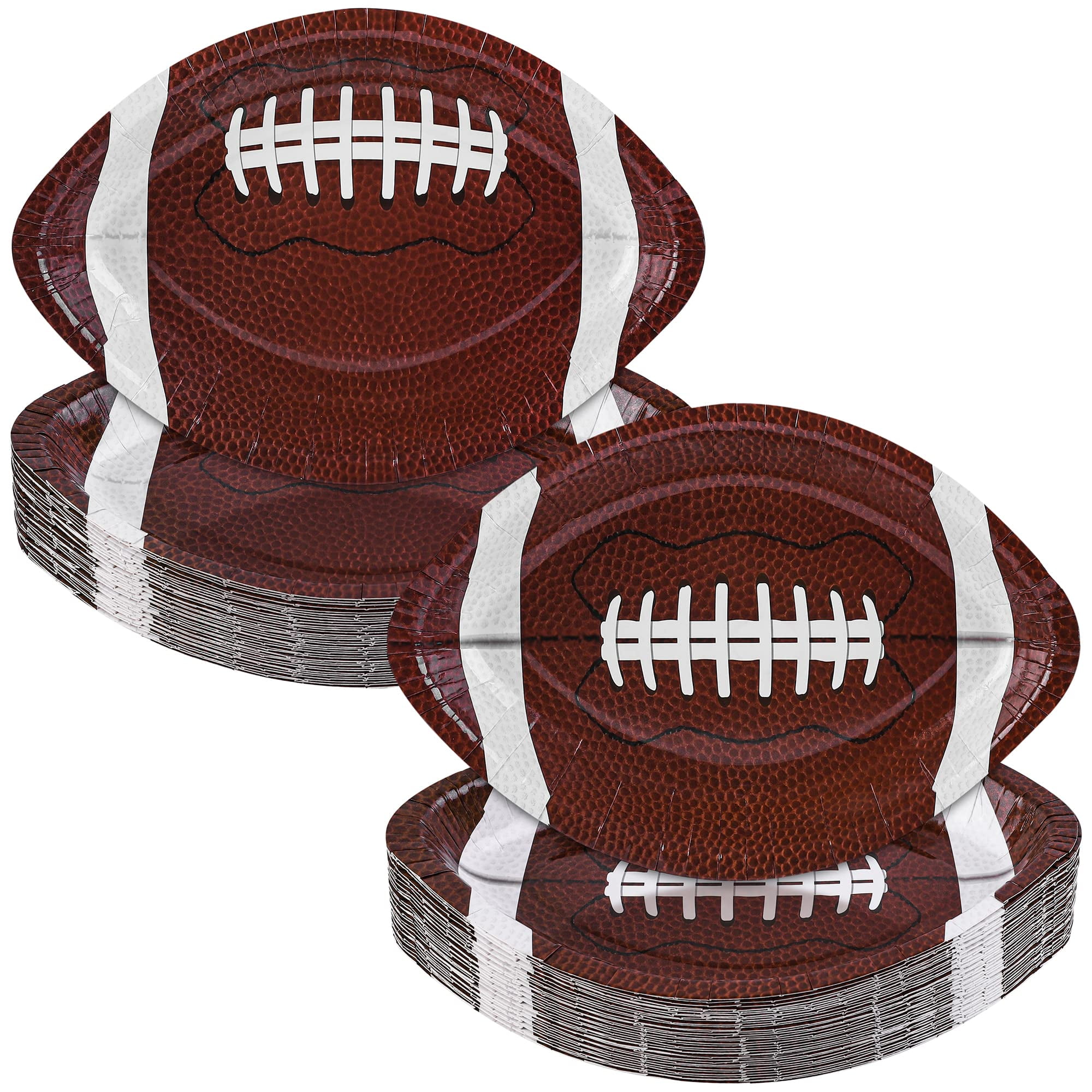 durony 50 Pieces Football MMF7 Paper Plates Disposable Football Plates ...