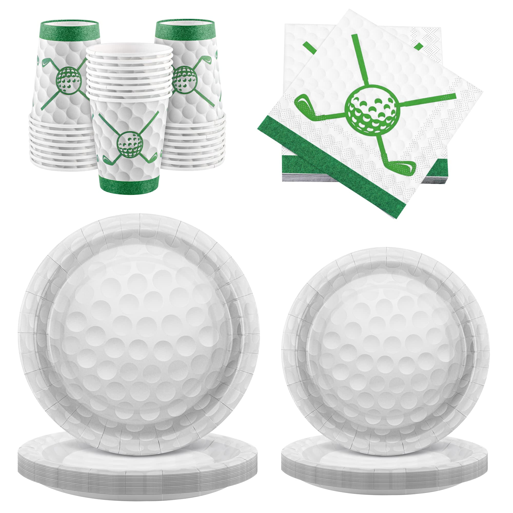 durony 96 Pieces Golf IFF17 Party Supplies Birthday Party Tableware Set ...