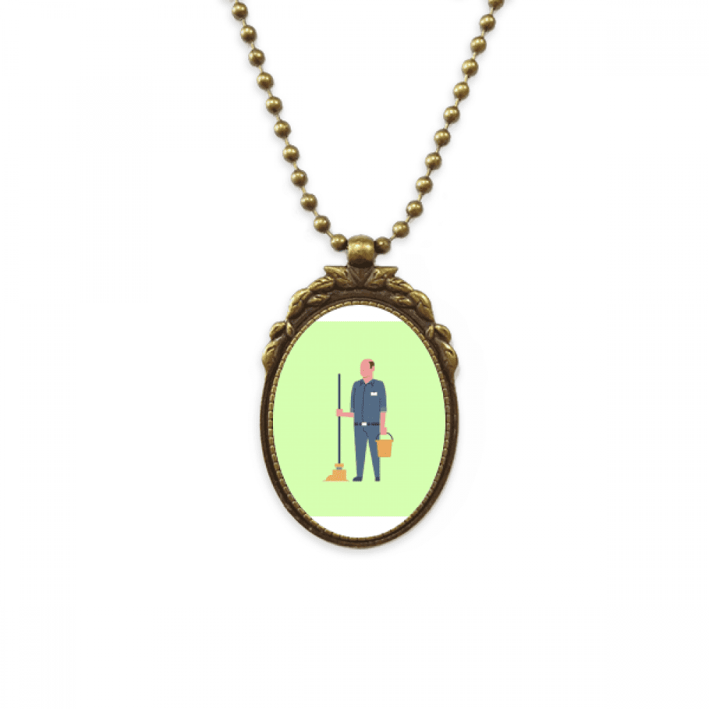 dustman janitor binman seiketsu sanitation antique necklace vintage ...