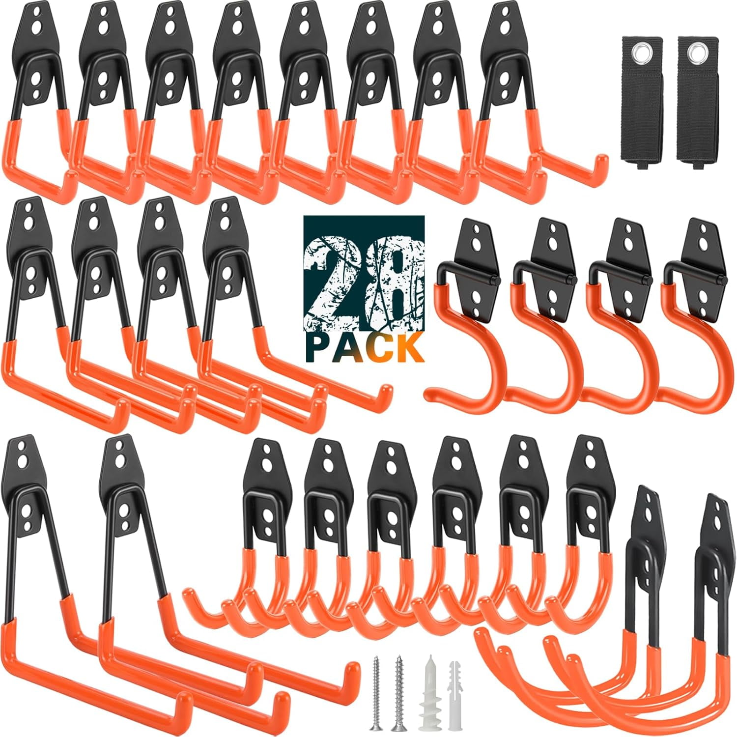 VTGIBI 18 Pack Heavy Duty Garage Hooks Utility Wall Mounted Storage ...
