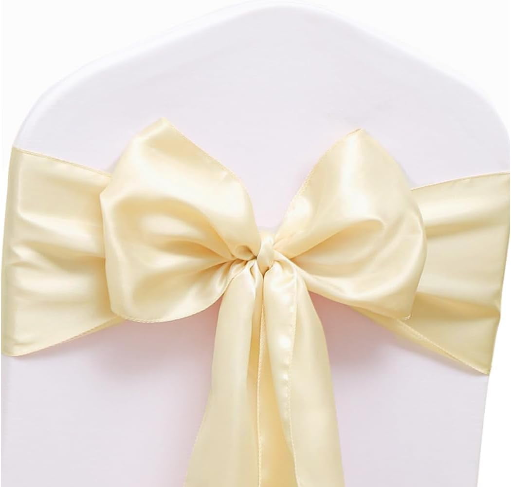 hltysip 50 Pack Satin Dusty Pink Chair Sashes for Birthday Wedding ...