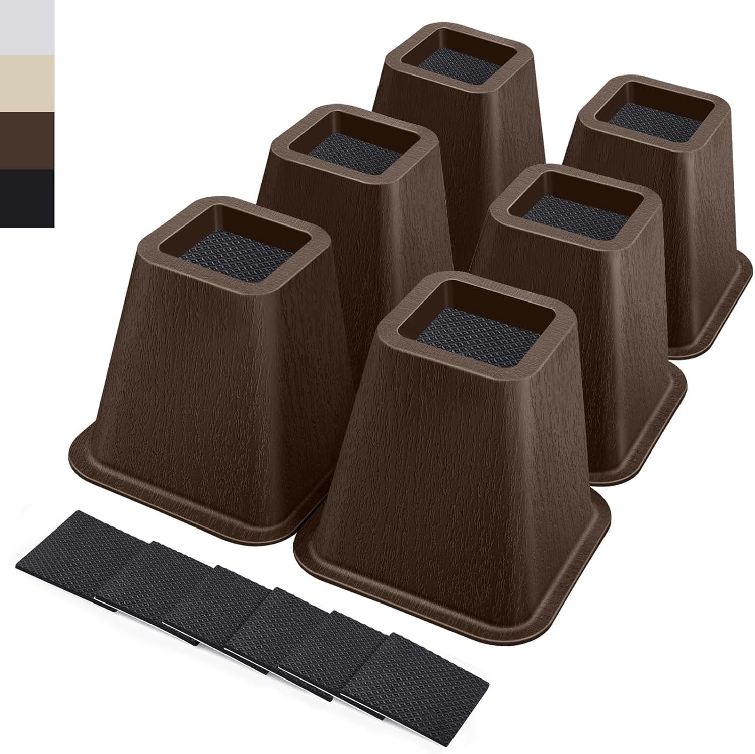 dvbiyno 6 Inch Heavy Duty Bed Risers Furniture Risers for Desk Chair ...