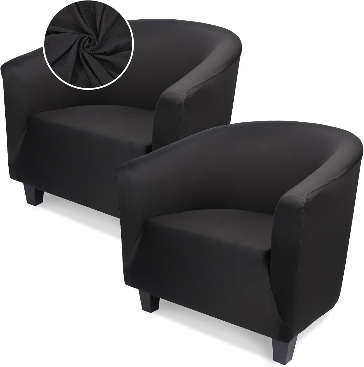 dvbiyno Barrel Chair Covers Slipcover 1 Piece 2 Pack Stretch Navy Blue ...