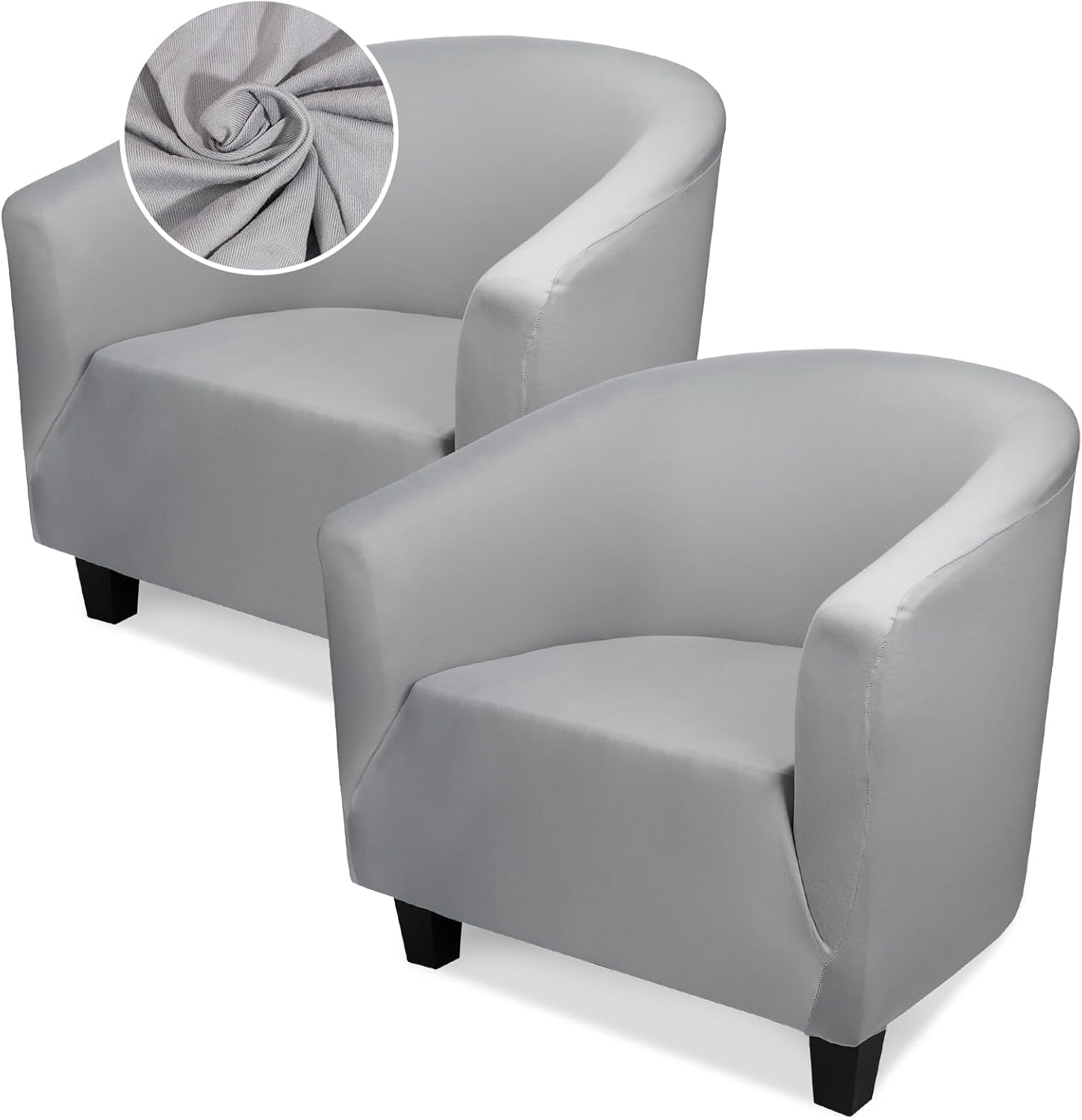 dvbiyno Barrel Chair Covers Slipcover 1 Piece 2 Pack Stretch Navy Blue ...