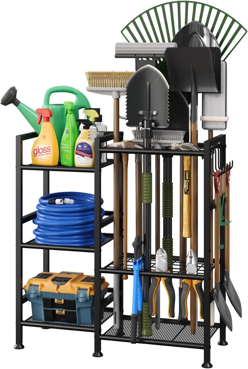 dvbiyno Garden Tool Organizer for Garage Organization 3 Tier Tool ...