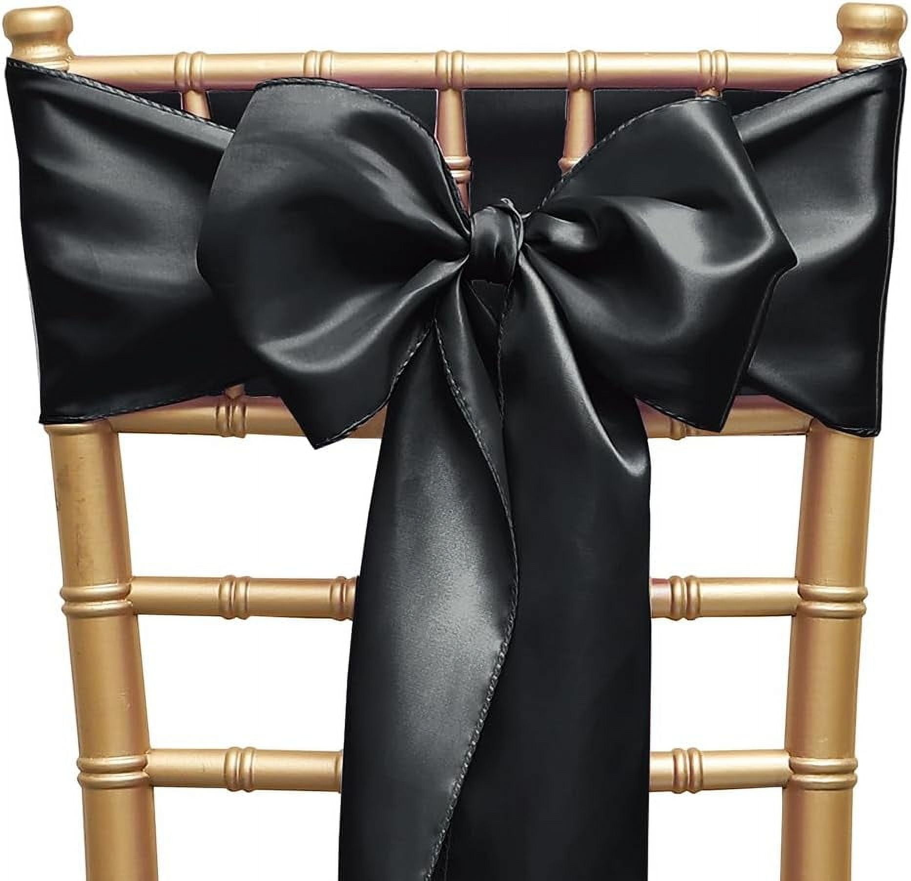 dvbiyno Pack of 50 Satin Dusty Pink Chair Sashes Bows 7 X 108 Inch ...