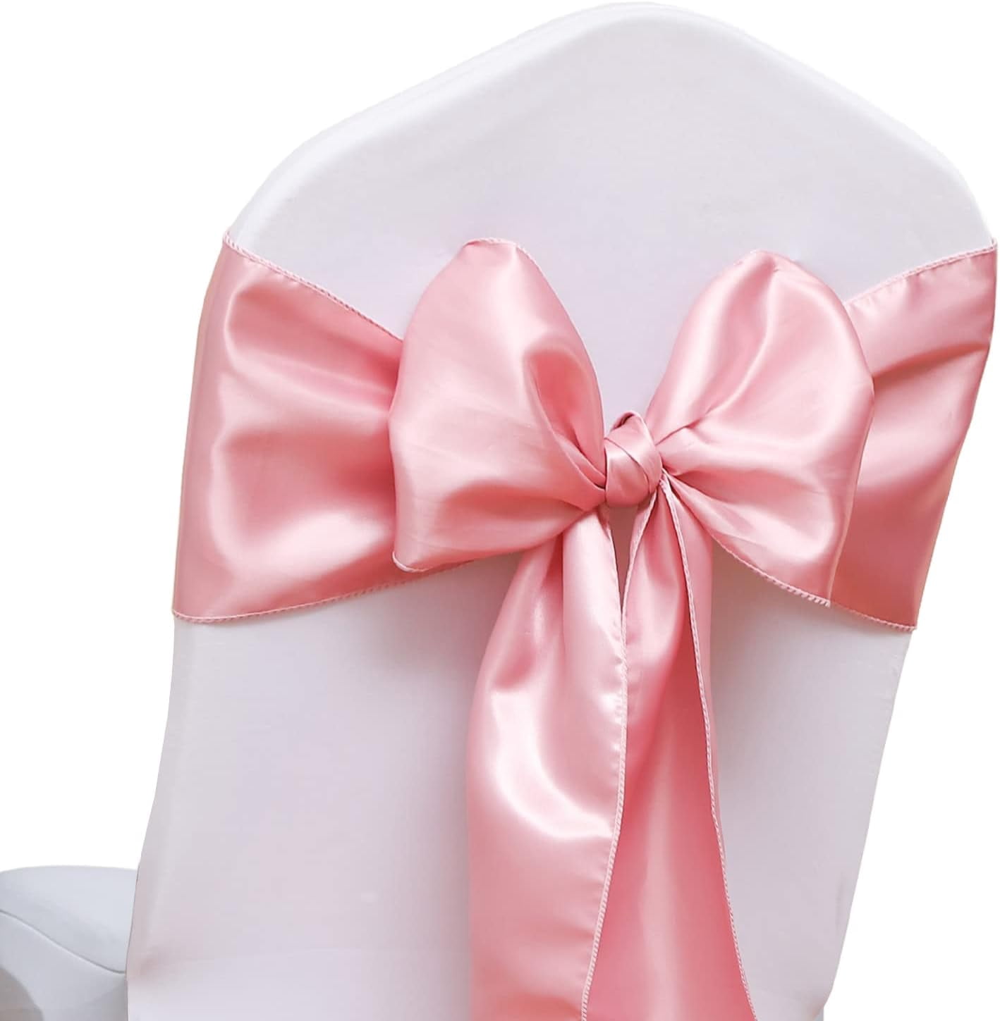 dvbiyno Satin Baby Blue Chair Sashes 50 Pack Light Blue Sashes for ...