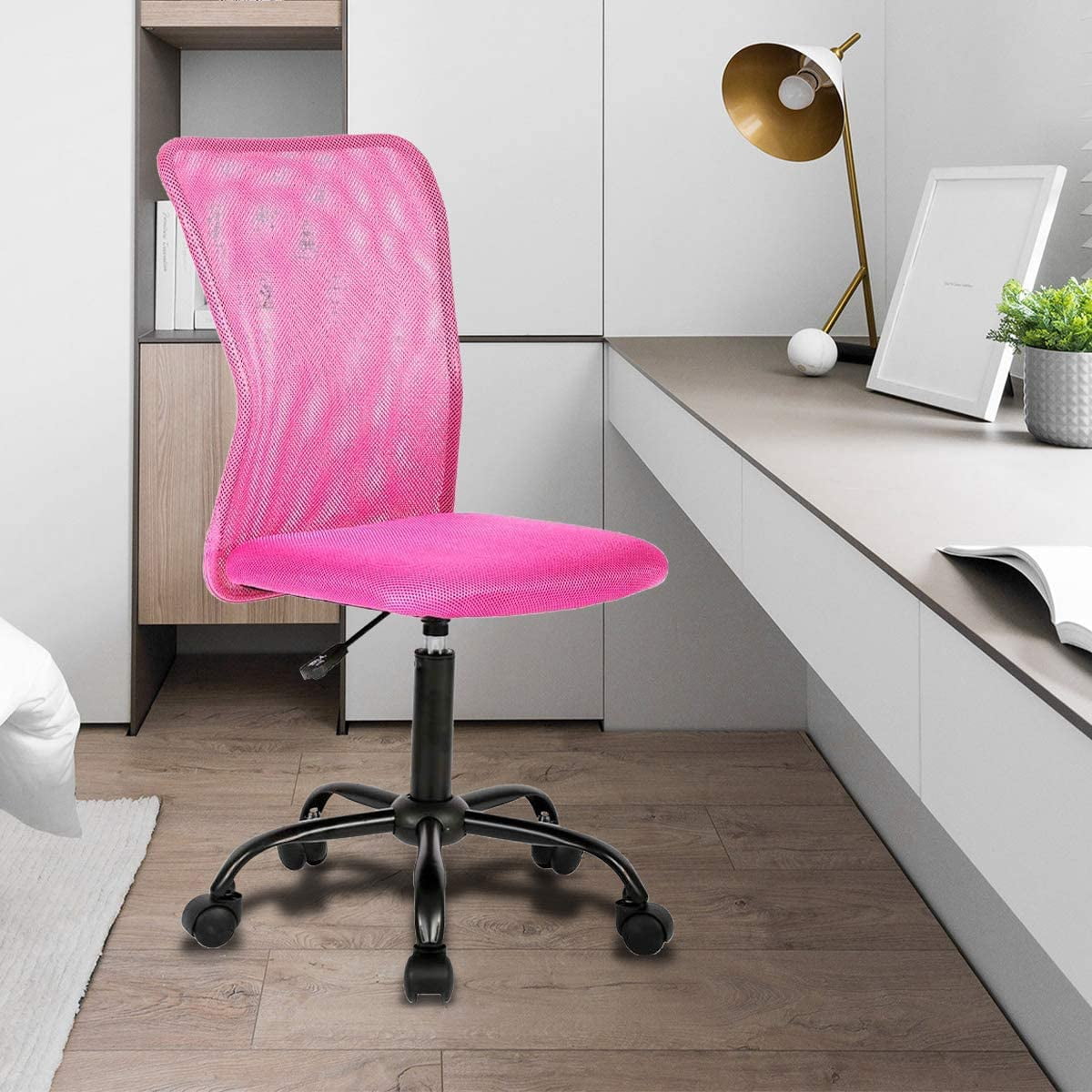 dvbiyno Simple Mesh Office Chair Ergonomic Office Chair Armless Office ...