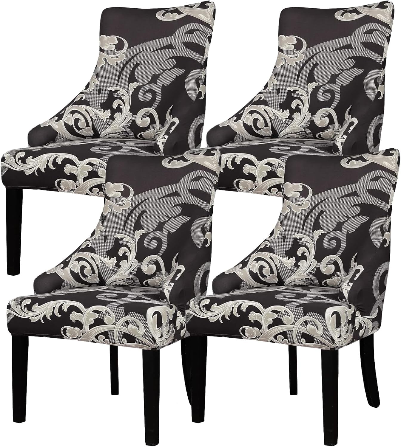 dvbiyno Wingback Chair Slipcovers with Pattern Stretch Wing Chair ...