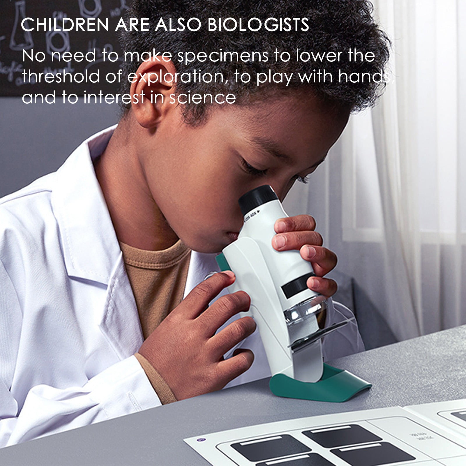 dvypyn Microscope For Kids,Pocket Microscope For Kids Ages 8-12,Kids ...