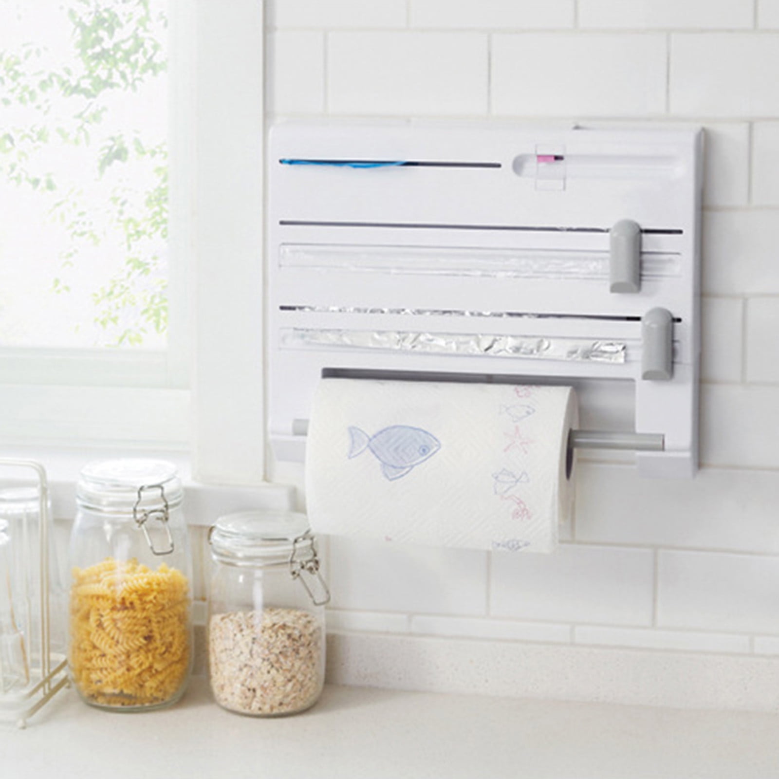 dwsnxt 6-in-1 Multifunctional Kitchen Storage Rack with Paper Towel ...