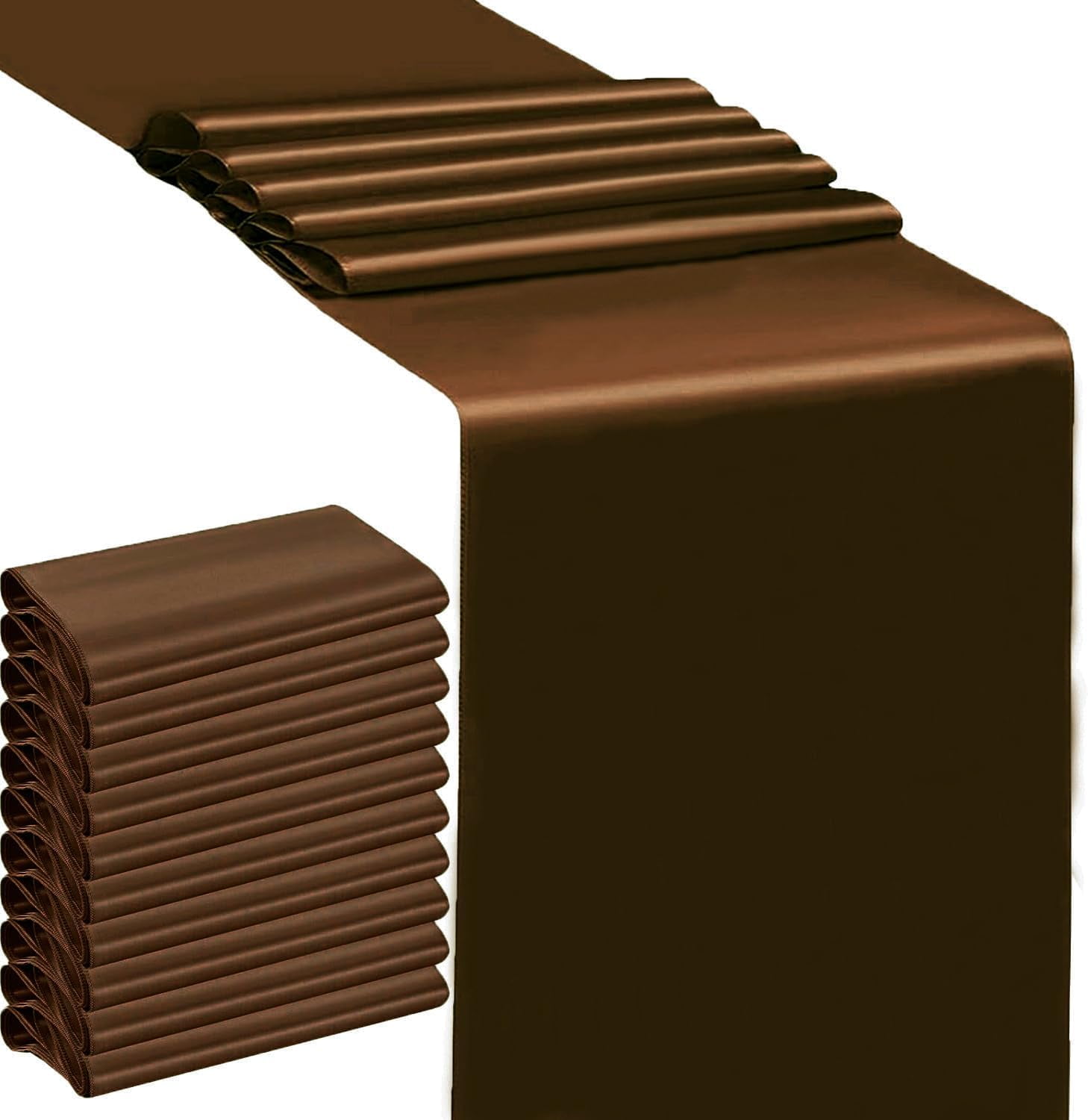 dxynlg 10 Pack Dusty Rose Table Runner 12 X 108 Inches Wedding Satin ...