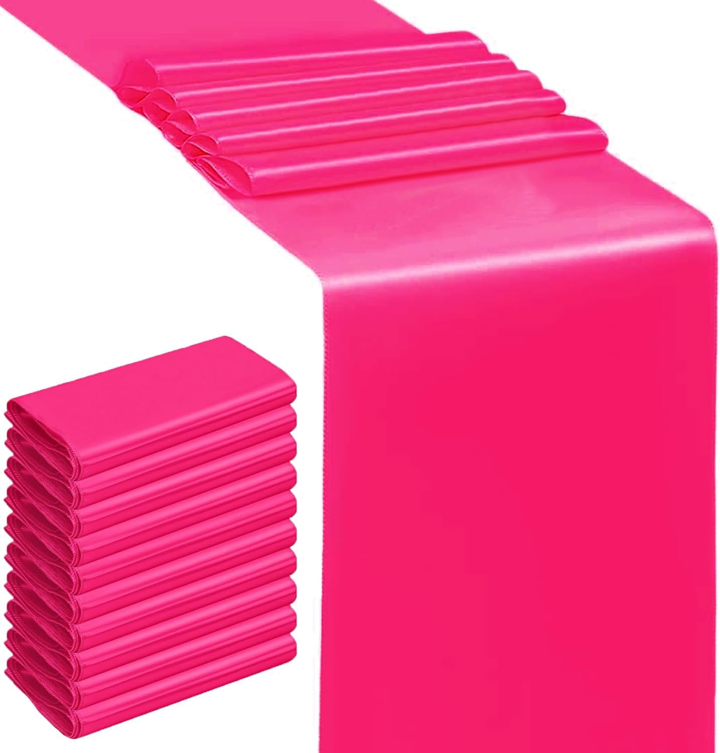 dxynlg 10 Pack Dusty Rose Table Runner 12 X 108 Inches Wedding Satin ...